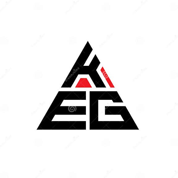 KEG Triangle Letter Logo Design with Triangle Shape. KEG Triangle Logo ...