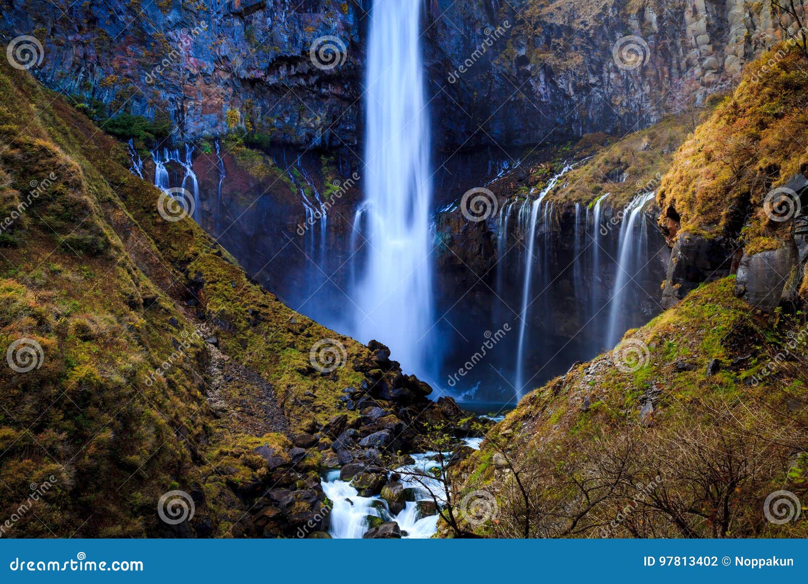 Kegon Waterfall in Autumn, Nikko, Japan Stock Photo - Image of asia ...