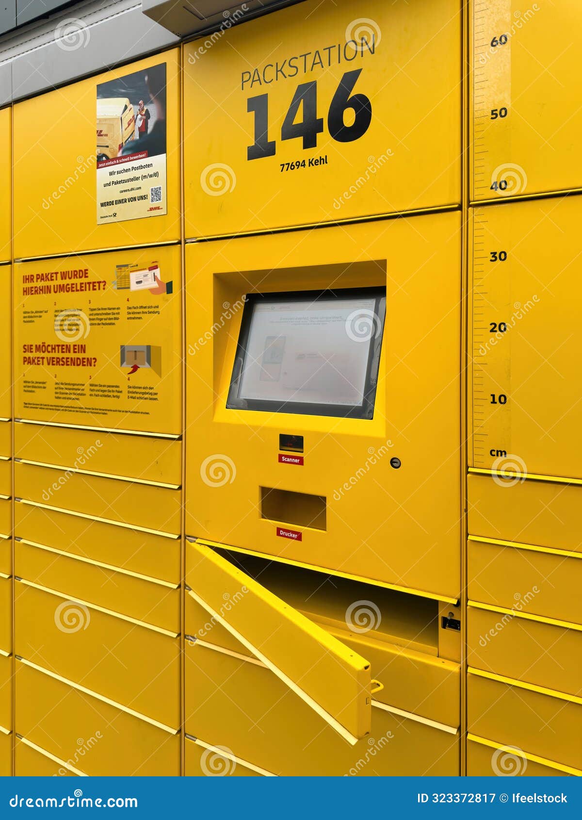 Yellow DHL Packstation 146 in Kehl Editorial Photography - Image of ...