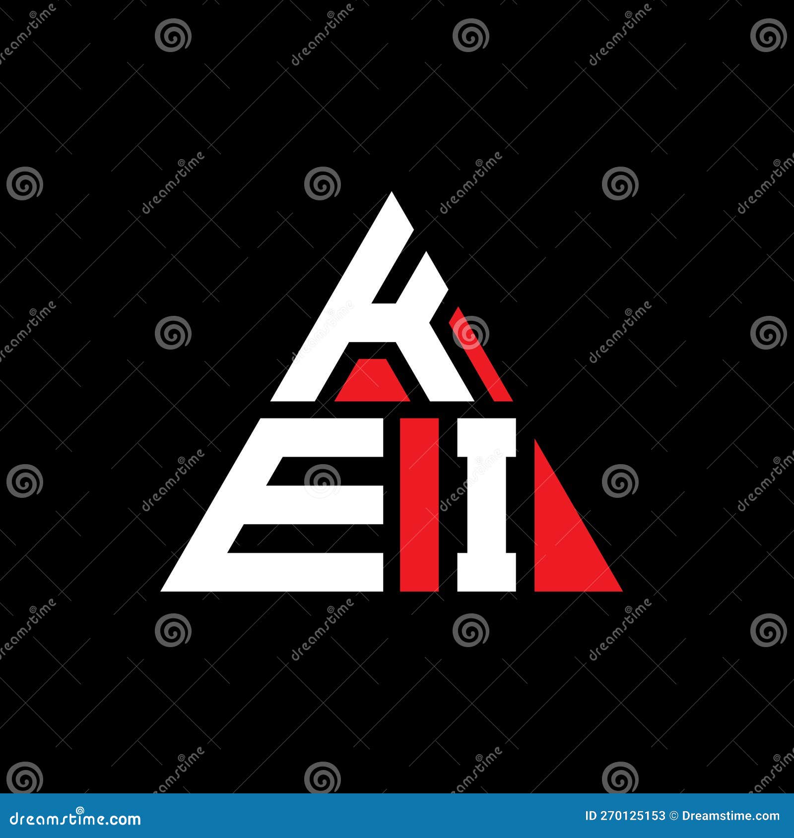 KEI Triangle Letter Logo Design with Triangle Shape. KEI Triangle Logo ...