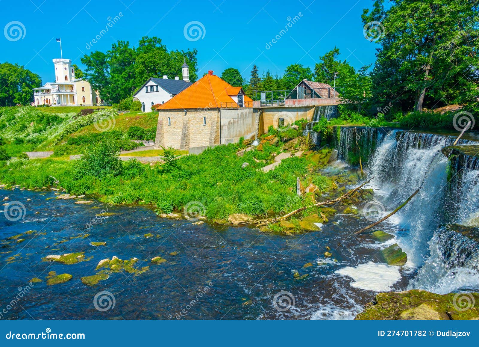 Keila-Joa Manor and Keila Juga Waterfall in Estonia Stock Photo - Image ...