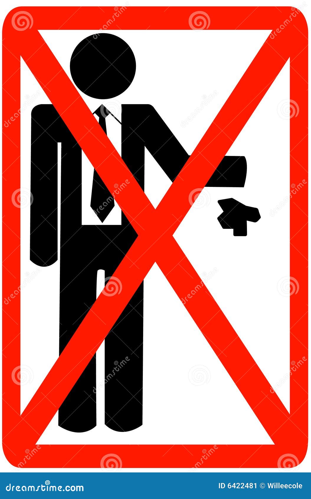 Kein Abfall vektor abbildung. Illustration von ausgeben - 6422481