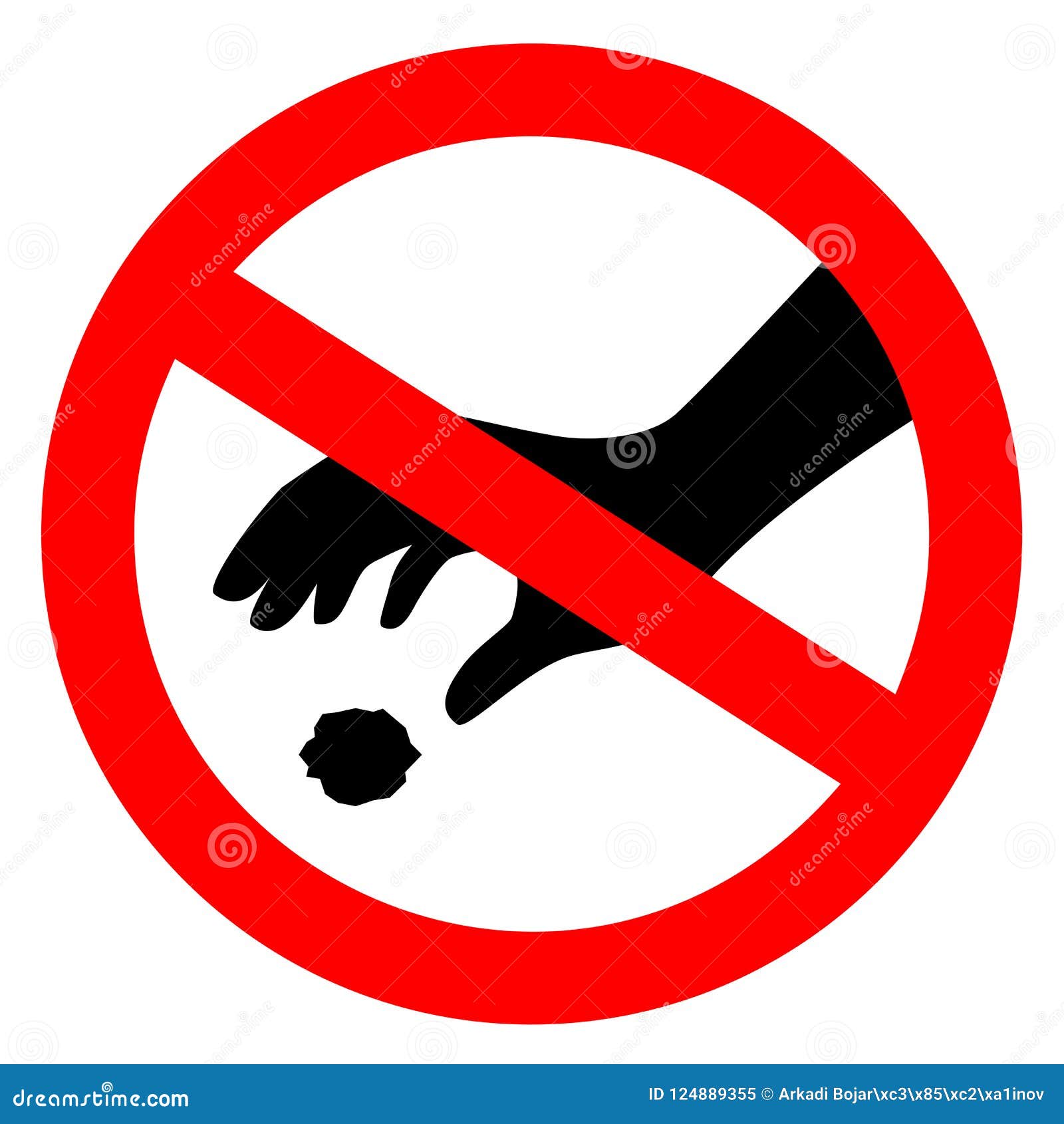 Kein Abfallvektorzeichen vektor abbildung. Illustration von ikonen ...