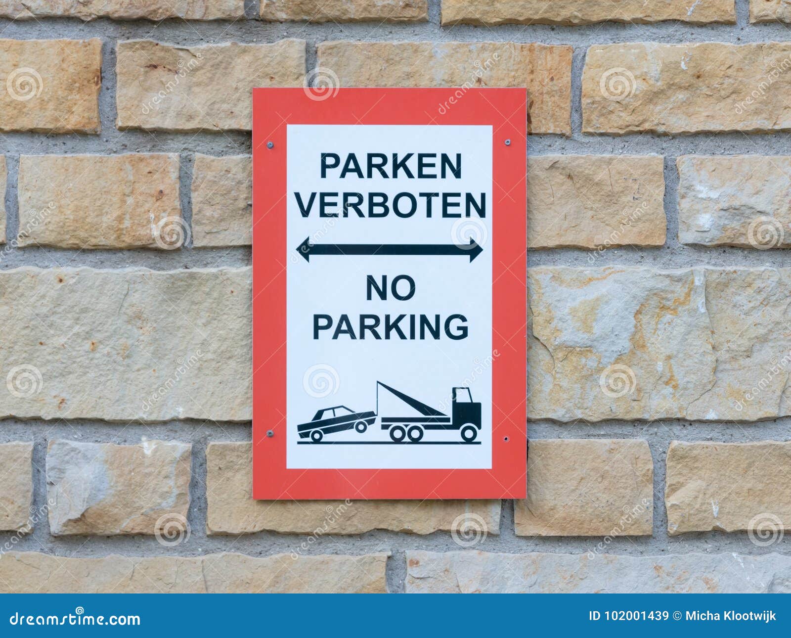 Kein Auto Oder Parkverbotsschild Stockbild - Bild von regelung ...