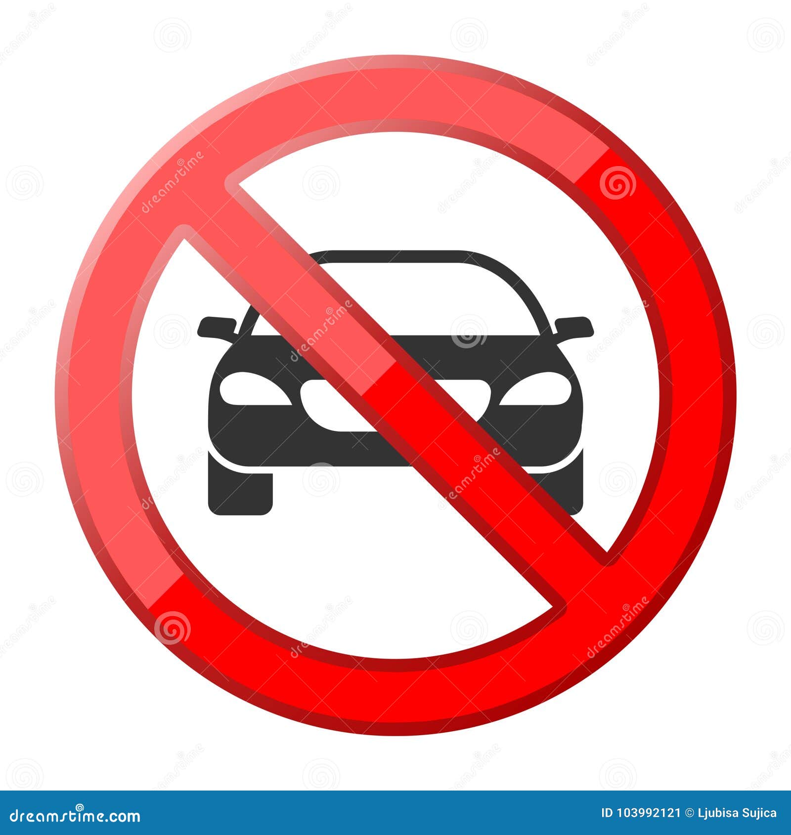 Kein Auto- Oder ParkverbotVerkehrszeichen Vektor Abbildung ...