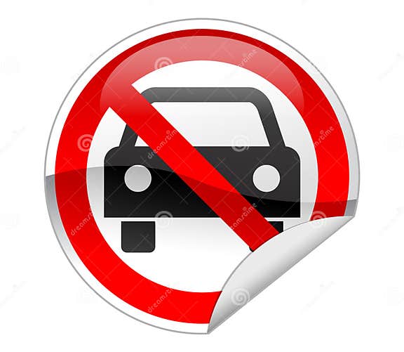 Kein Auto-Zeichen stock abbildung. Illustration von warnung - 8569718