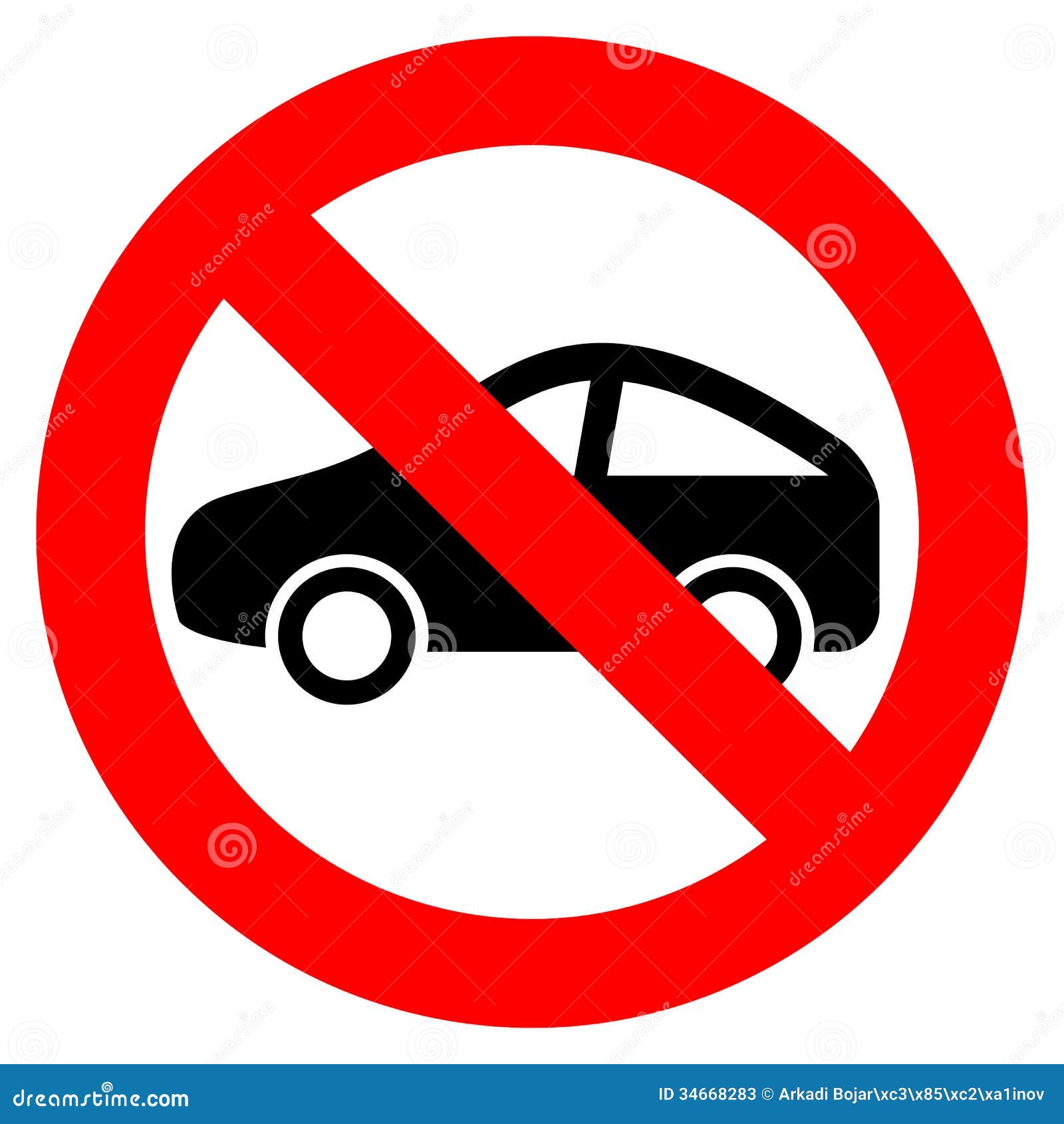 Kein Autovektorzeichen vektor abbildung. Illustration von ikone - 34668283