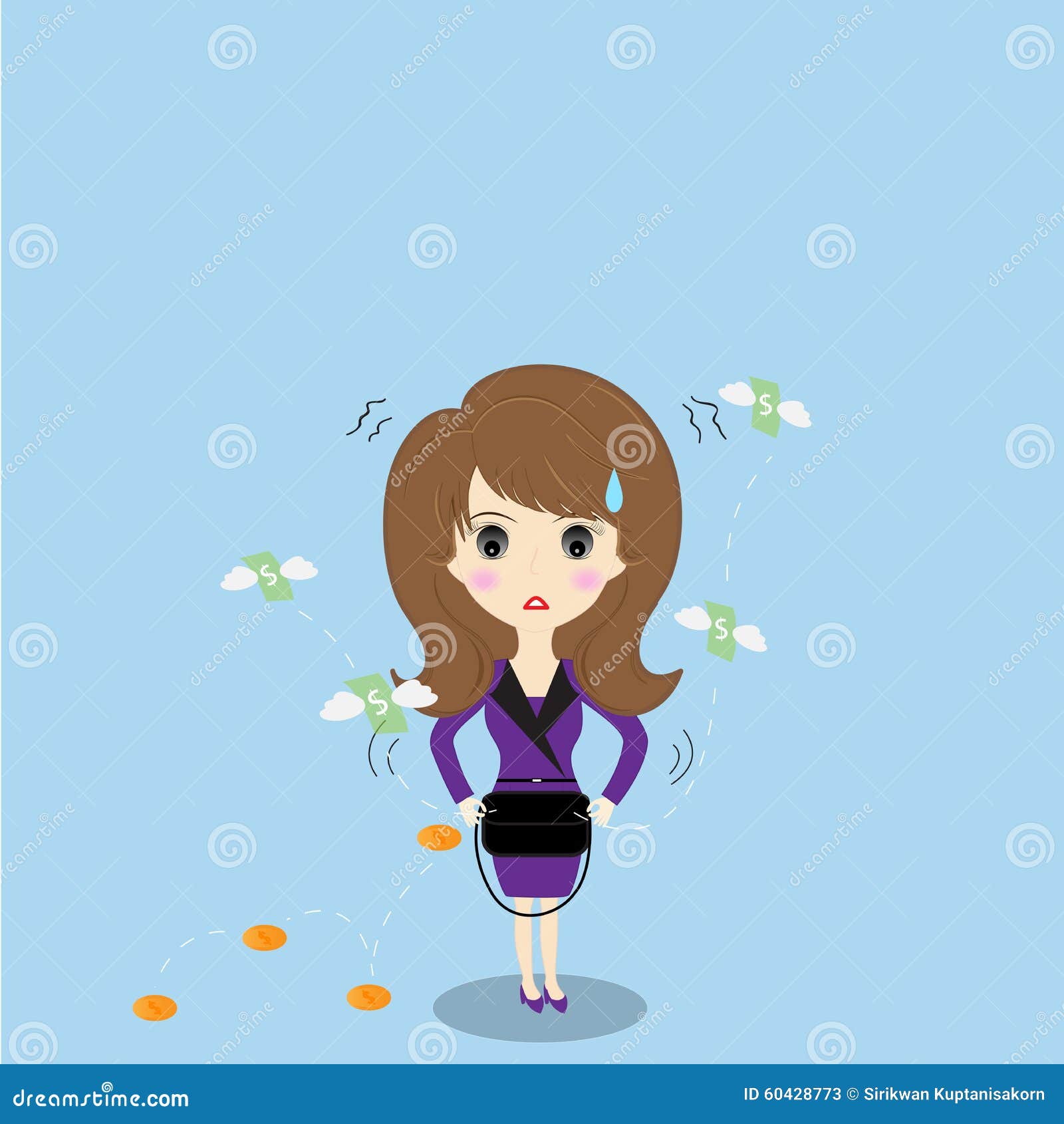 Kein Geld stock abbildung. Illustration von verlust, bankrott - 60428773