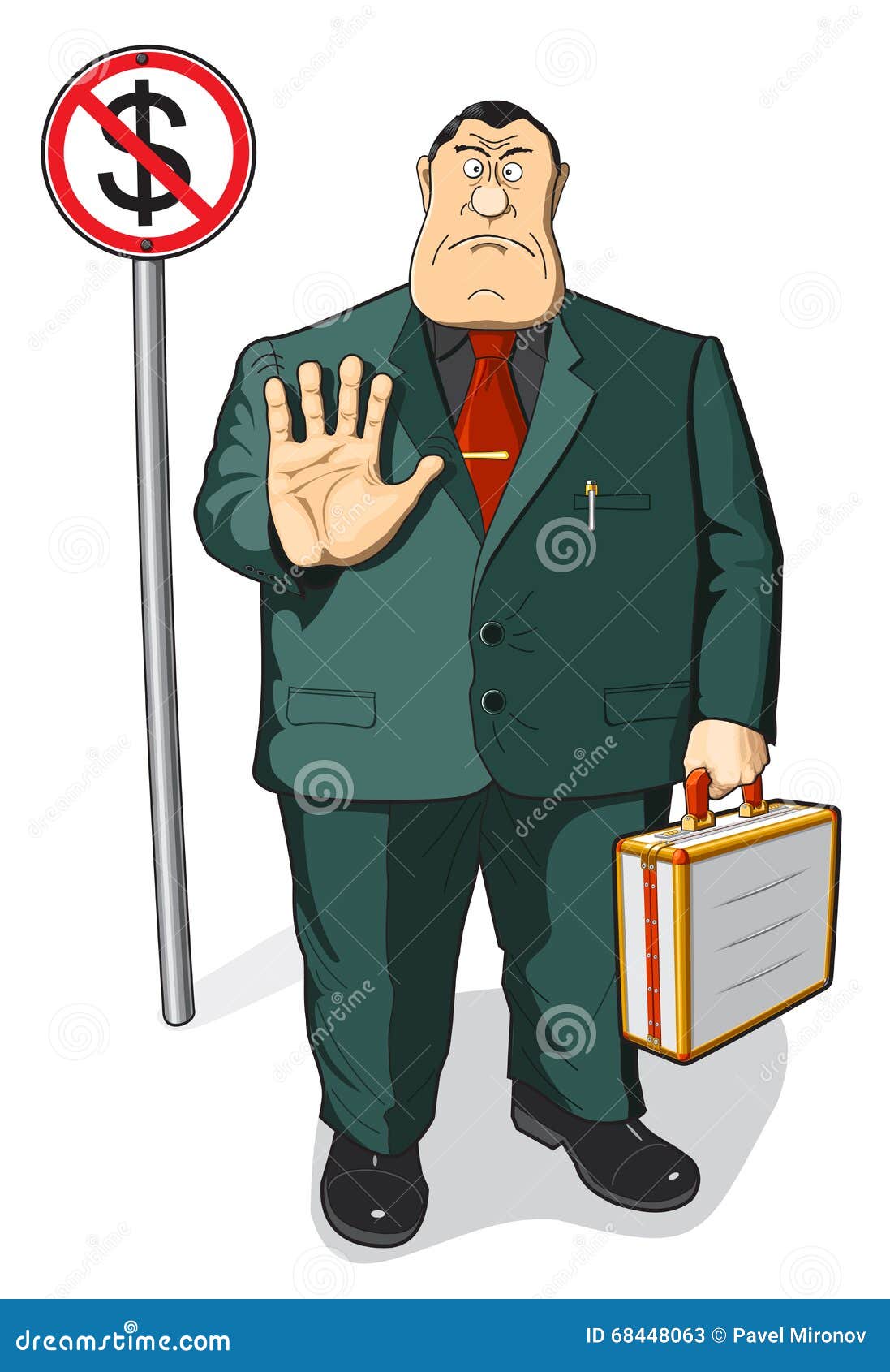 Kein Geld Das Geld Gibt Nicht Vektor Abbildung - Illustration von ...