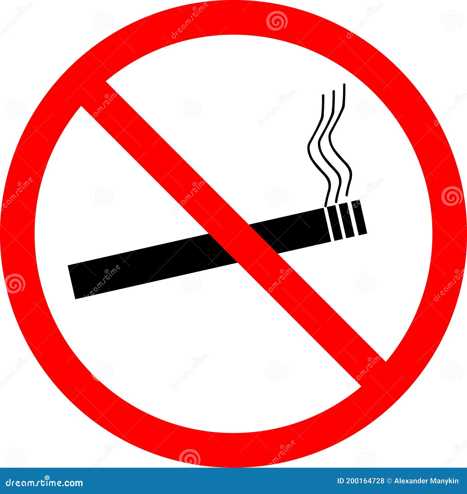 Kein Rauchzeichen vektor abbildung. Illustration von warning - 200164728