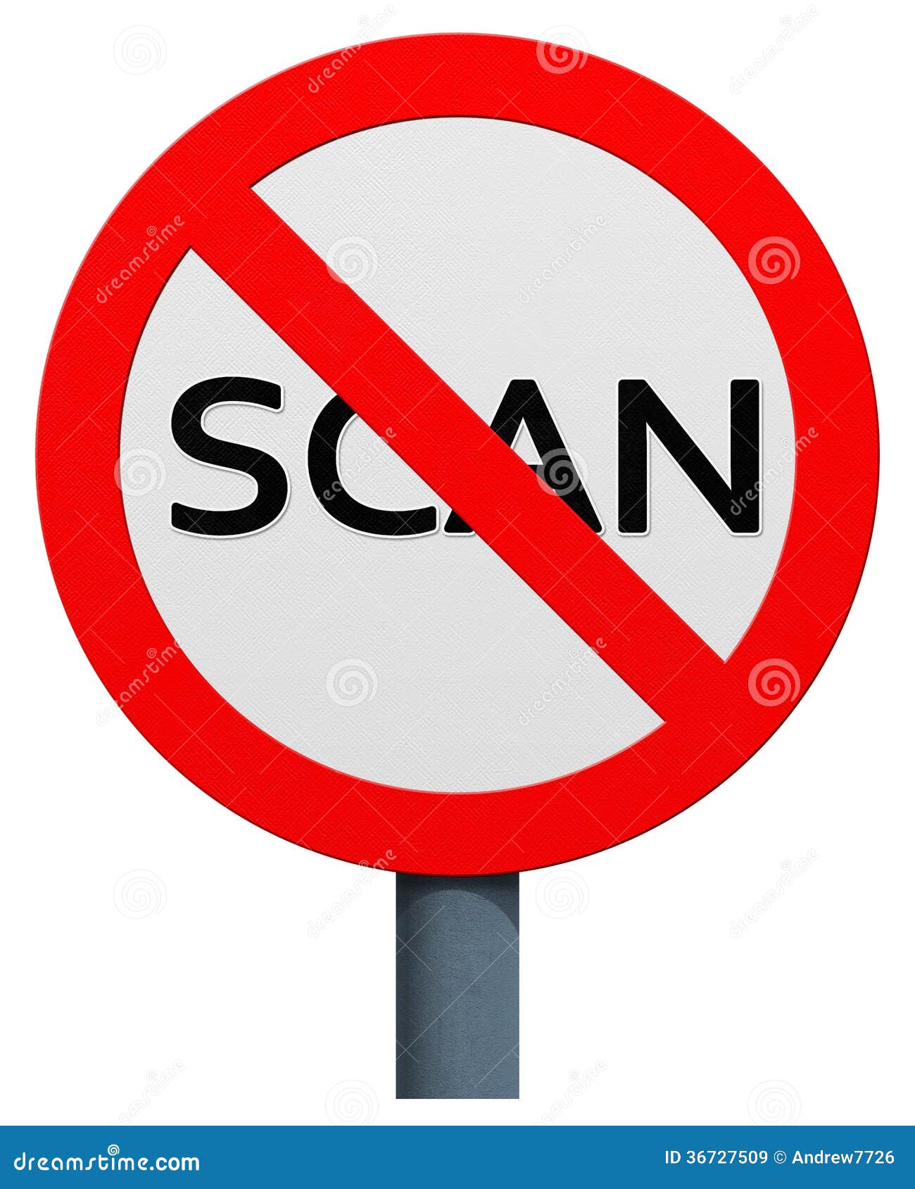 Kein Scan-Zeichen stock abbildung. Illustration von informationen ...