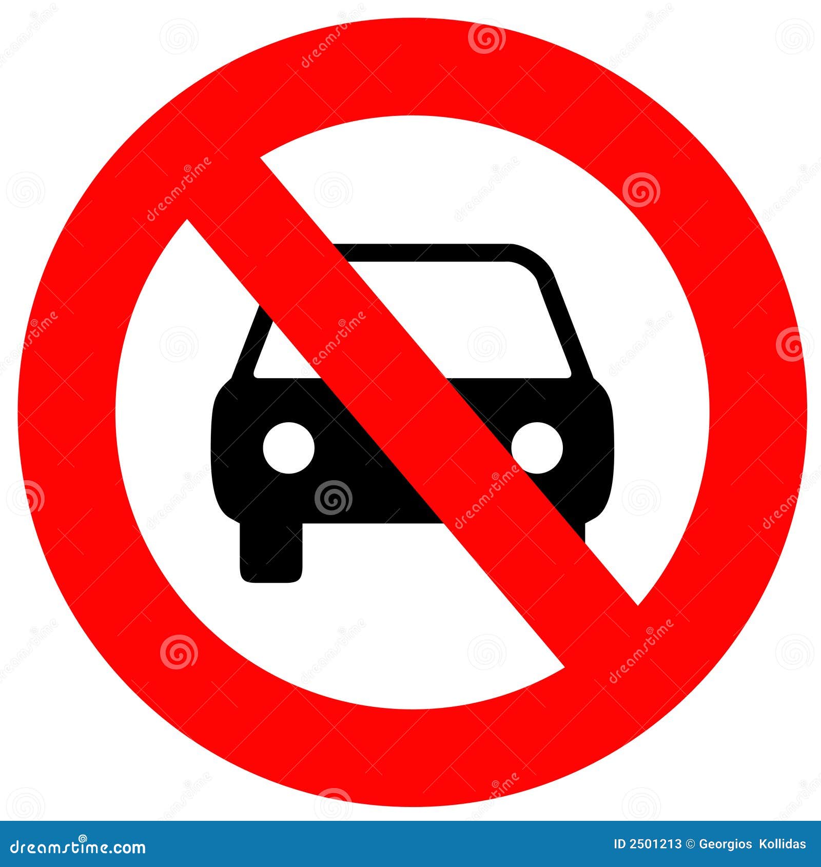 Keine Autos erlaubt stock abbildung. Illustration von symbol - 2501213