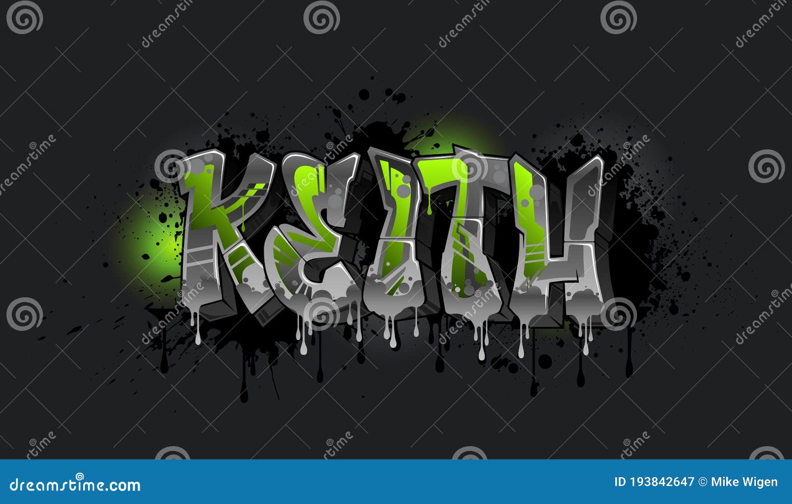 Keith Graffiti Name Design stock illustration. Illustration of word ...