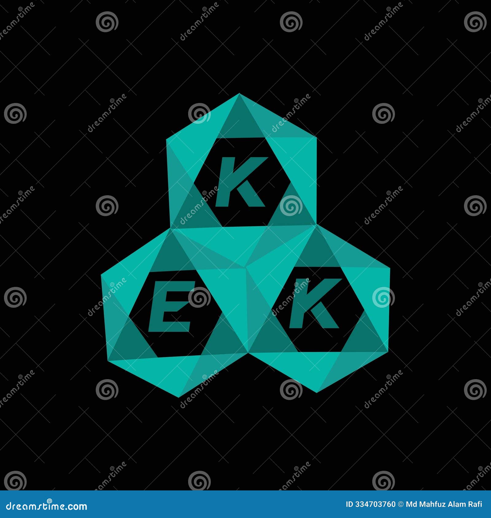 KEK Creative Minimalist Letter Logo. KEK Unique Vector Initials ...