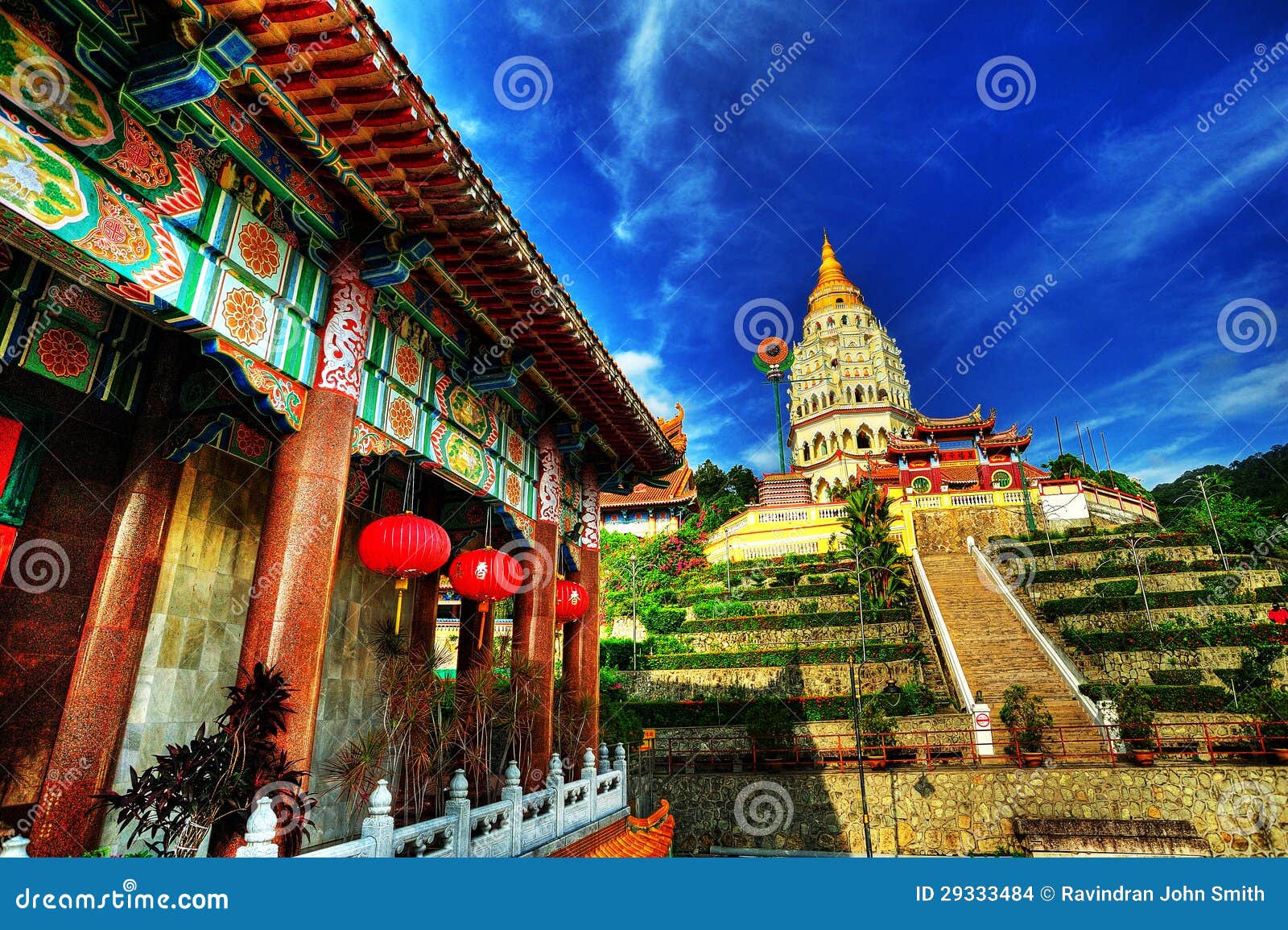 Kek Lok Si in HDR editorial stock image. Image of largest - 29333484