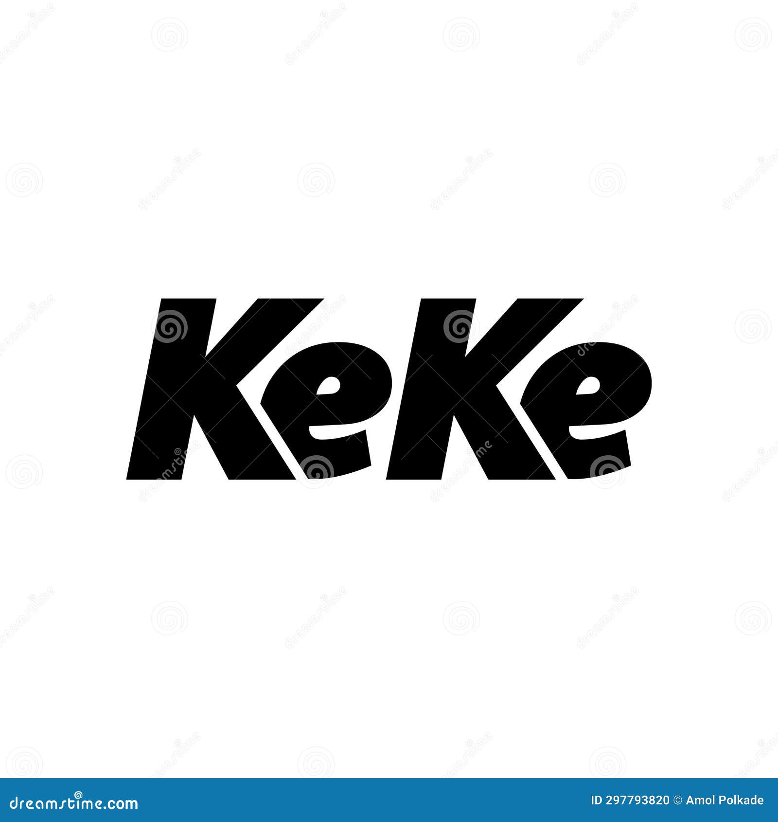 KEKE Typography Vector Monogram Illustration Stock Vector ...