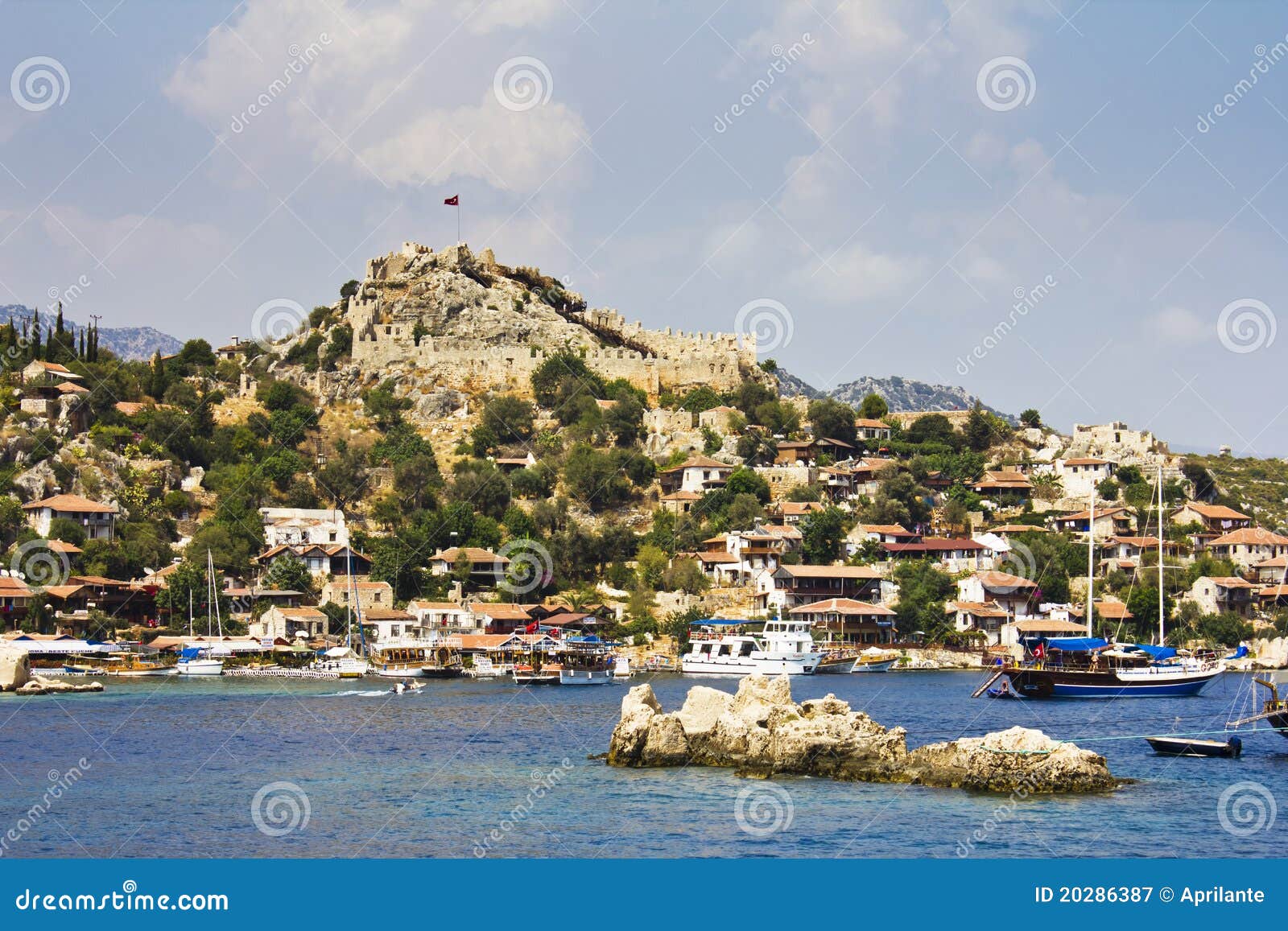 Kekova stock image. Image of mountains, embankment, island - 20286387