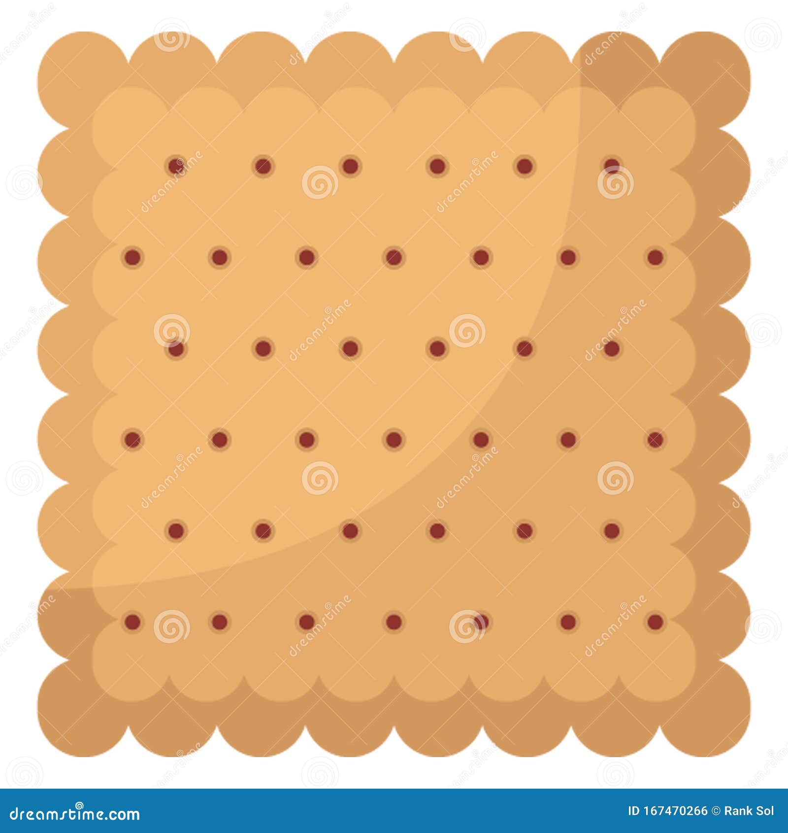 Keks, Cracker Color Vector Icon, Das Leicht Modifiziert Oder Bearbeitet ...