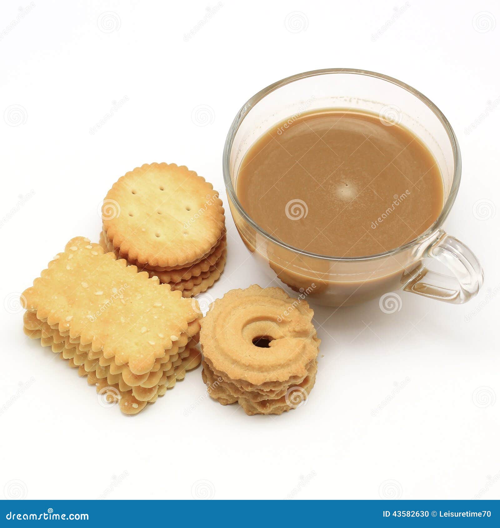Keks Und Plätzchen Mit Kaffee Stockfoto - Bild von knusprig, biskuit ...