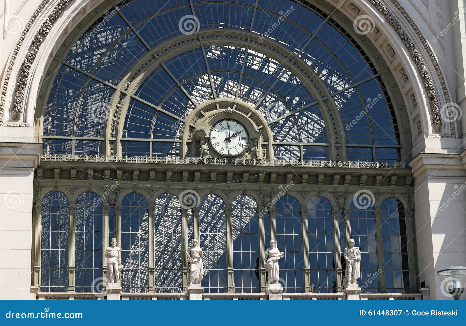 Keleti Railroad Station Clock Budapest Stock Image - Image of district ...