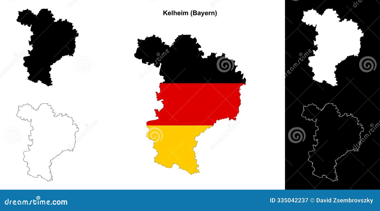 Kelheim outline map stock illustration. Illustration of boundary ...