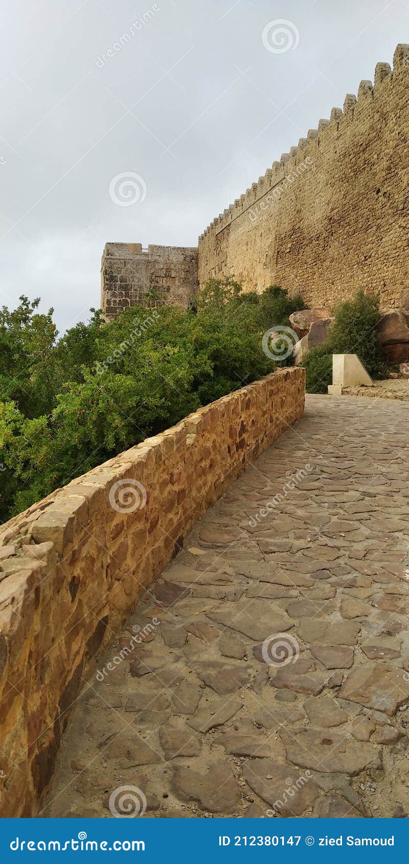 Kelibia historical castle stock image. Image of terrain - 212380147
