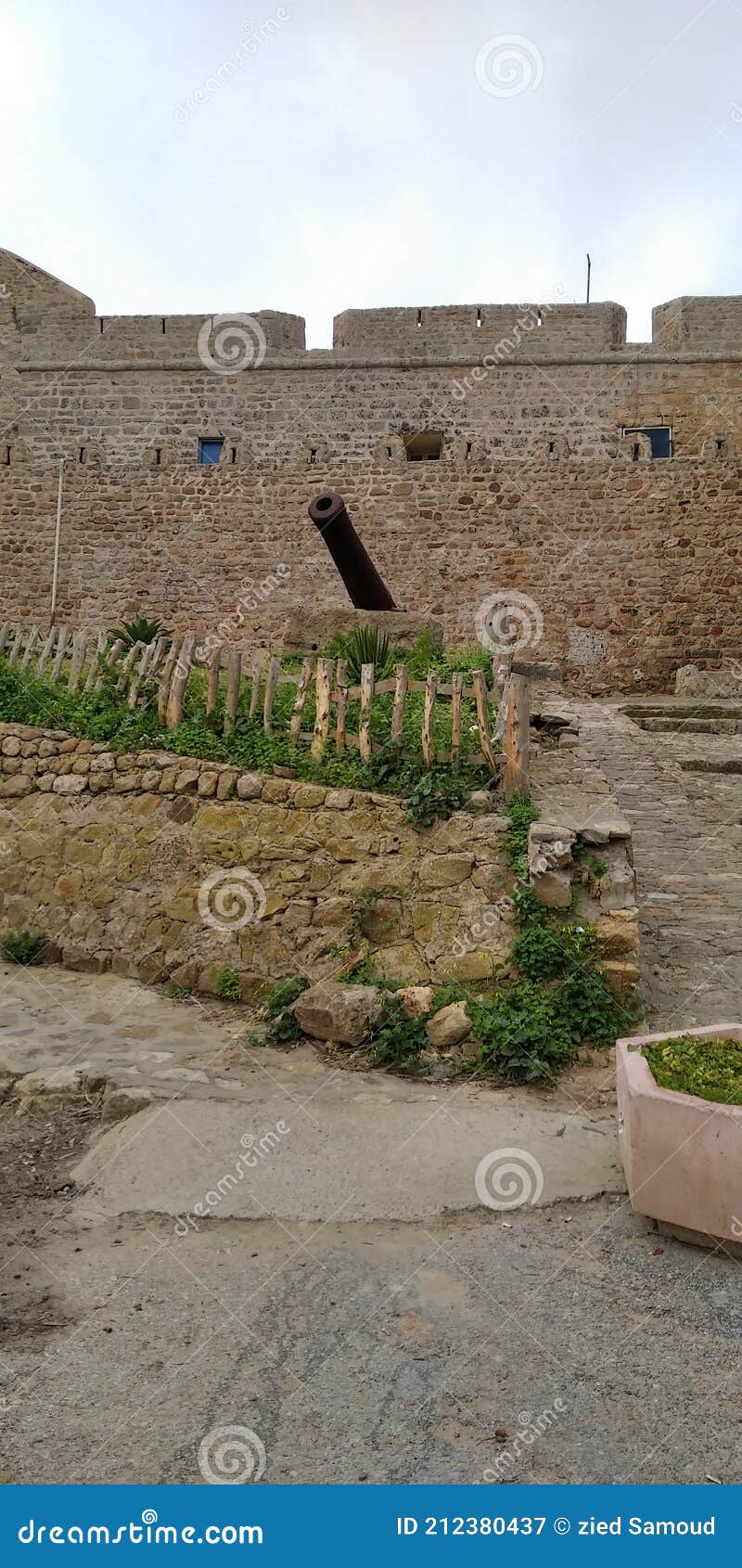 Kelibia historical castle stock image. Image of building - 212380437