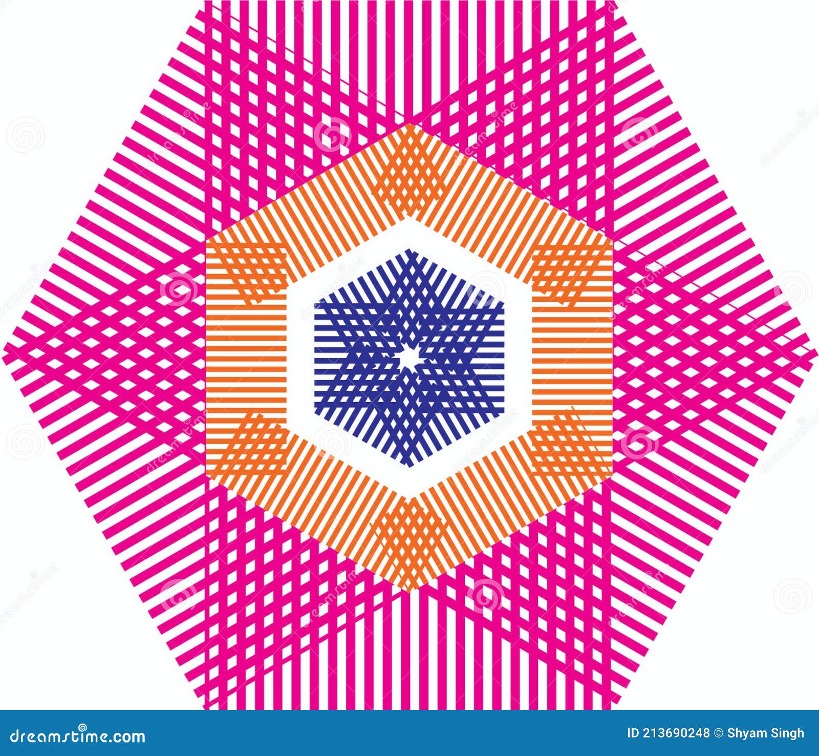 Patterns with Symmetrical Lines in Cool Colours and Graphics Stock ...