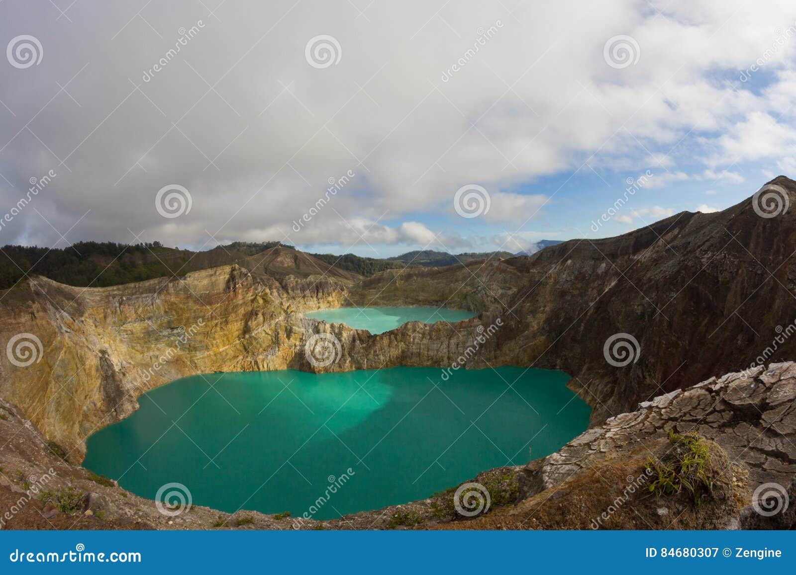 Kelimutu-Vulkan, Flores, Indonesien Stockbild - Bild von indonesisch ...