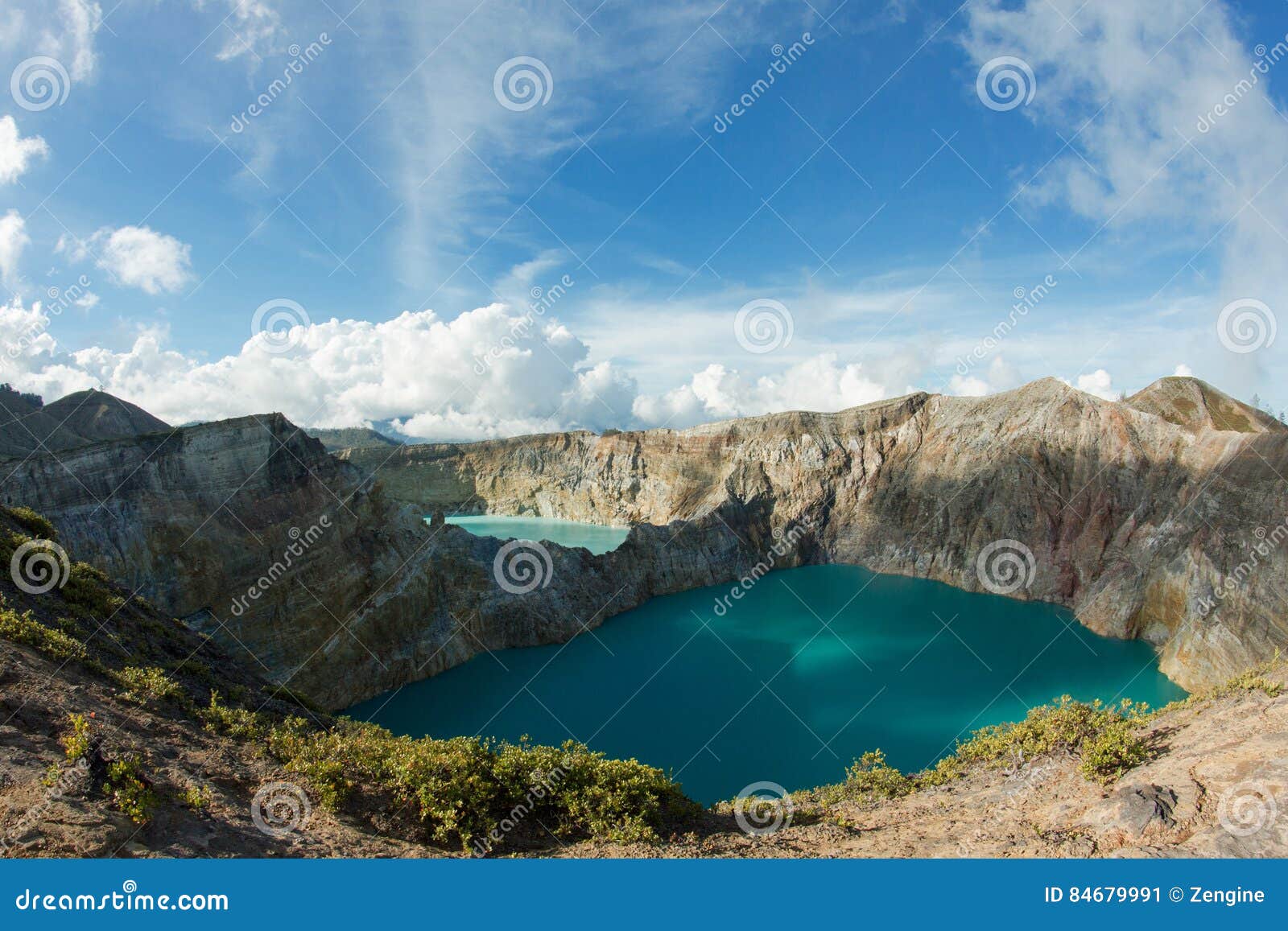 Kelimutu-Vulkan, Flores-Insel, Indonesien Stockbild - Bild von kante ...