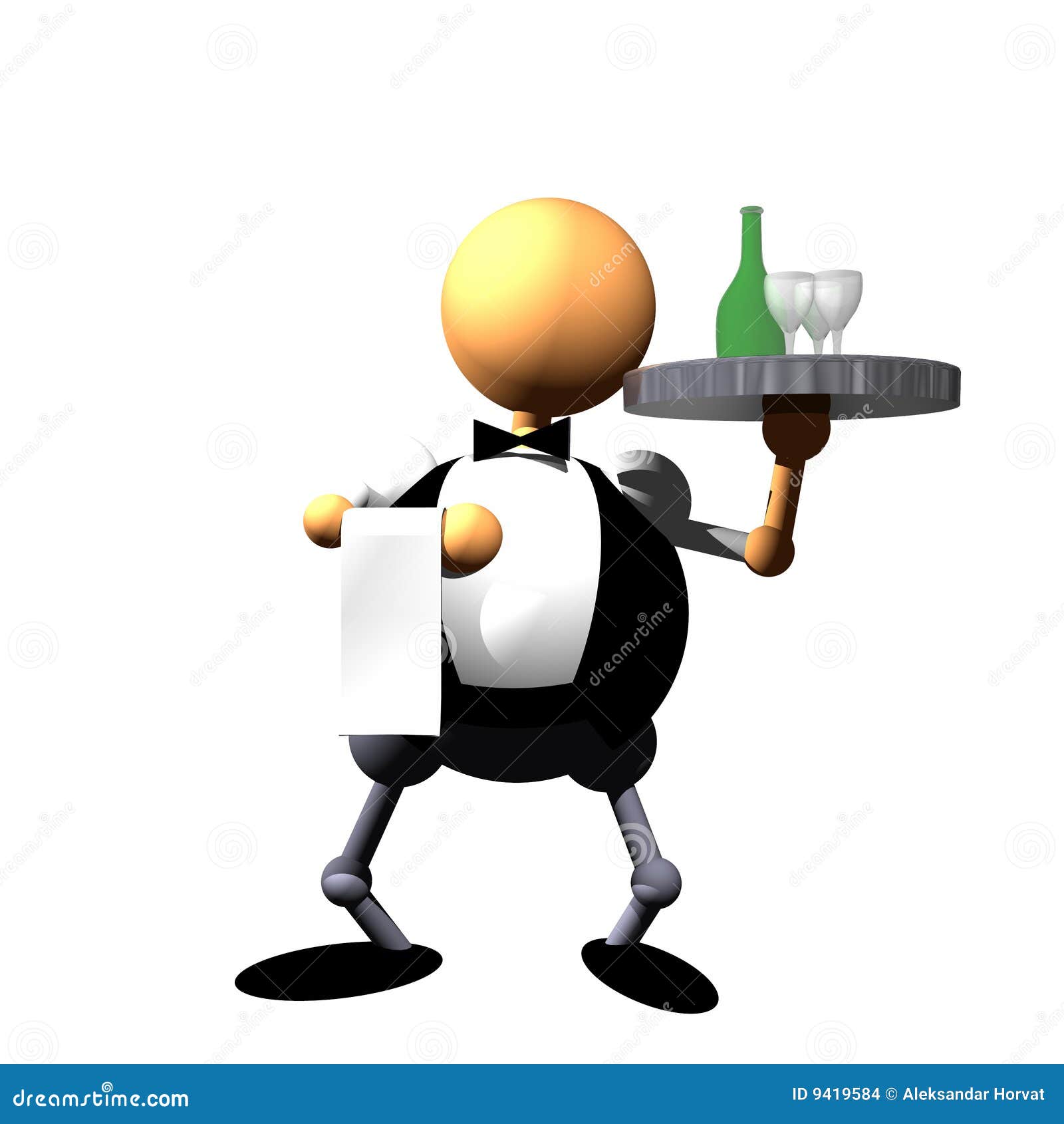 Kellner clipart stock abbildung. Illustration von besetzung - 9419584