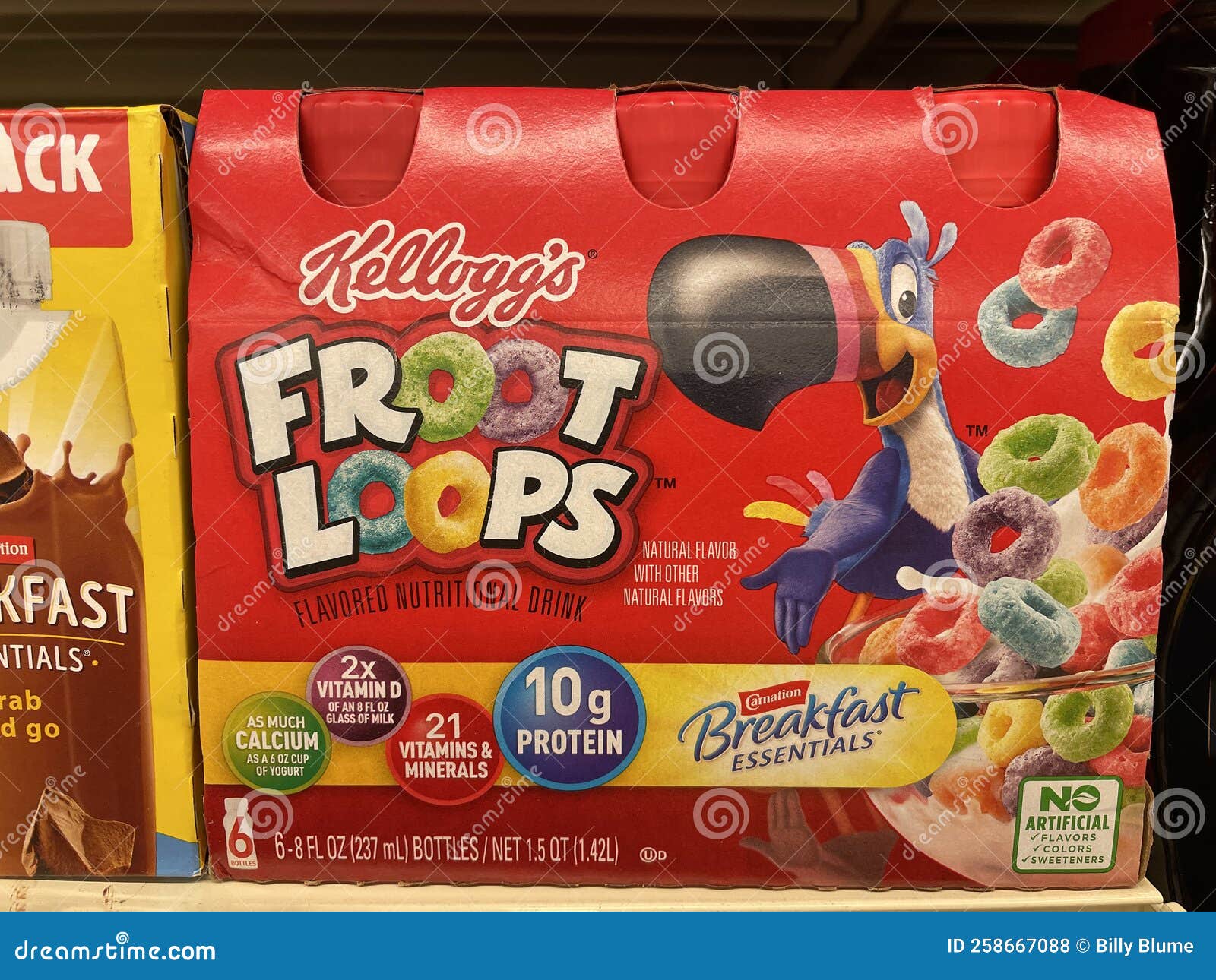 Kelloggs Froot Loops Desayuno Bebida 6 Pack Foto de archivo editorial ...