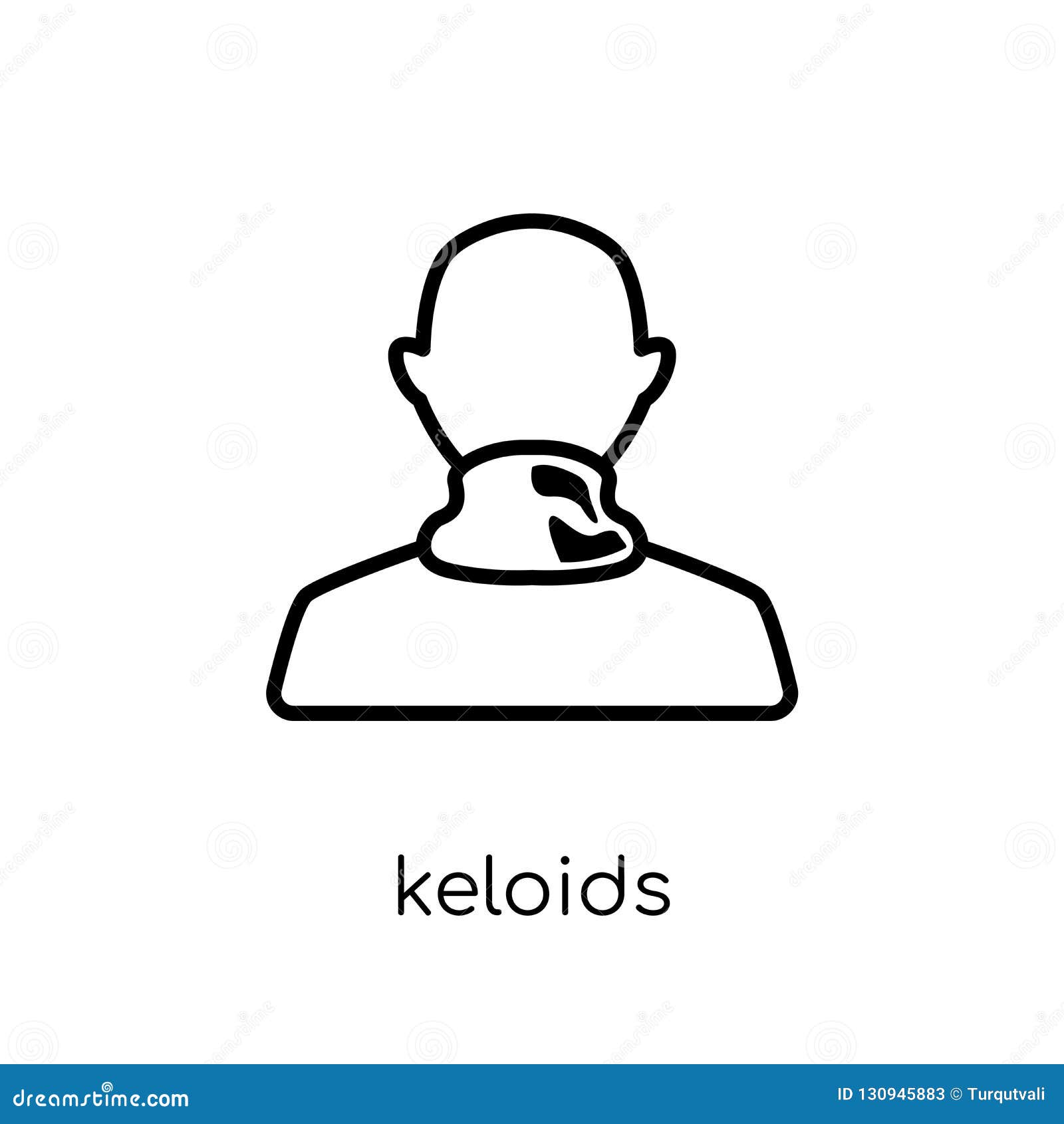 Keloids Icon. Trendy Modern Flat Linear Vector Keloids Icon On W ...
