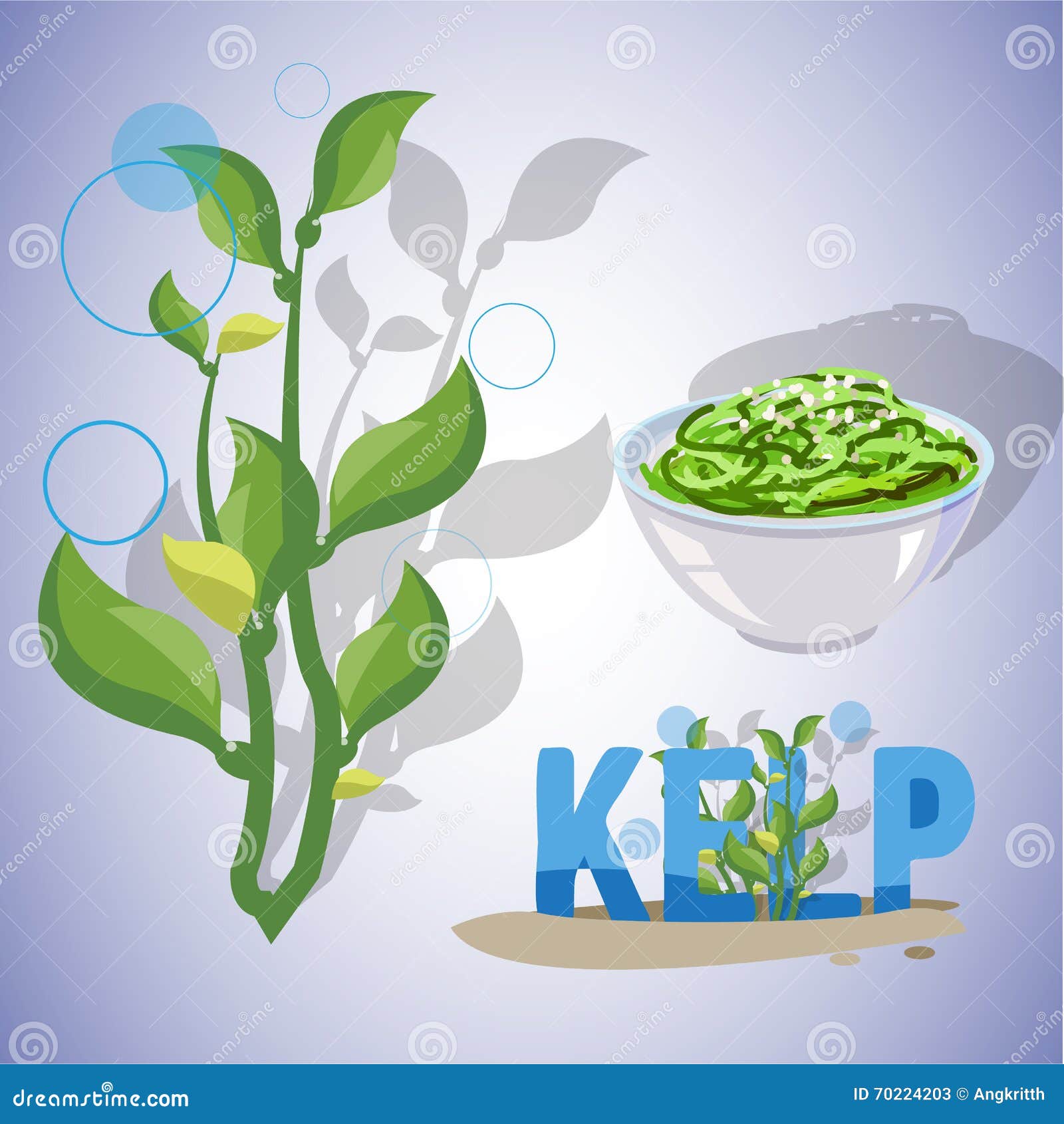 Kelp Seaweeds - Royalty-Free Cartoon | CartoonDealer.com #70224203