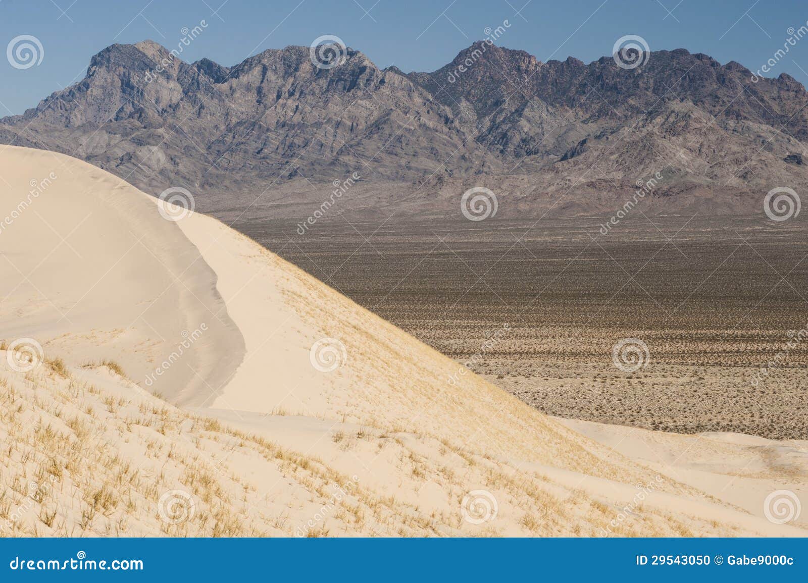 Kelso Sand Dunes and Providence Mountains Stock Photo - Image of ...