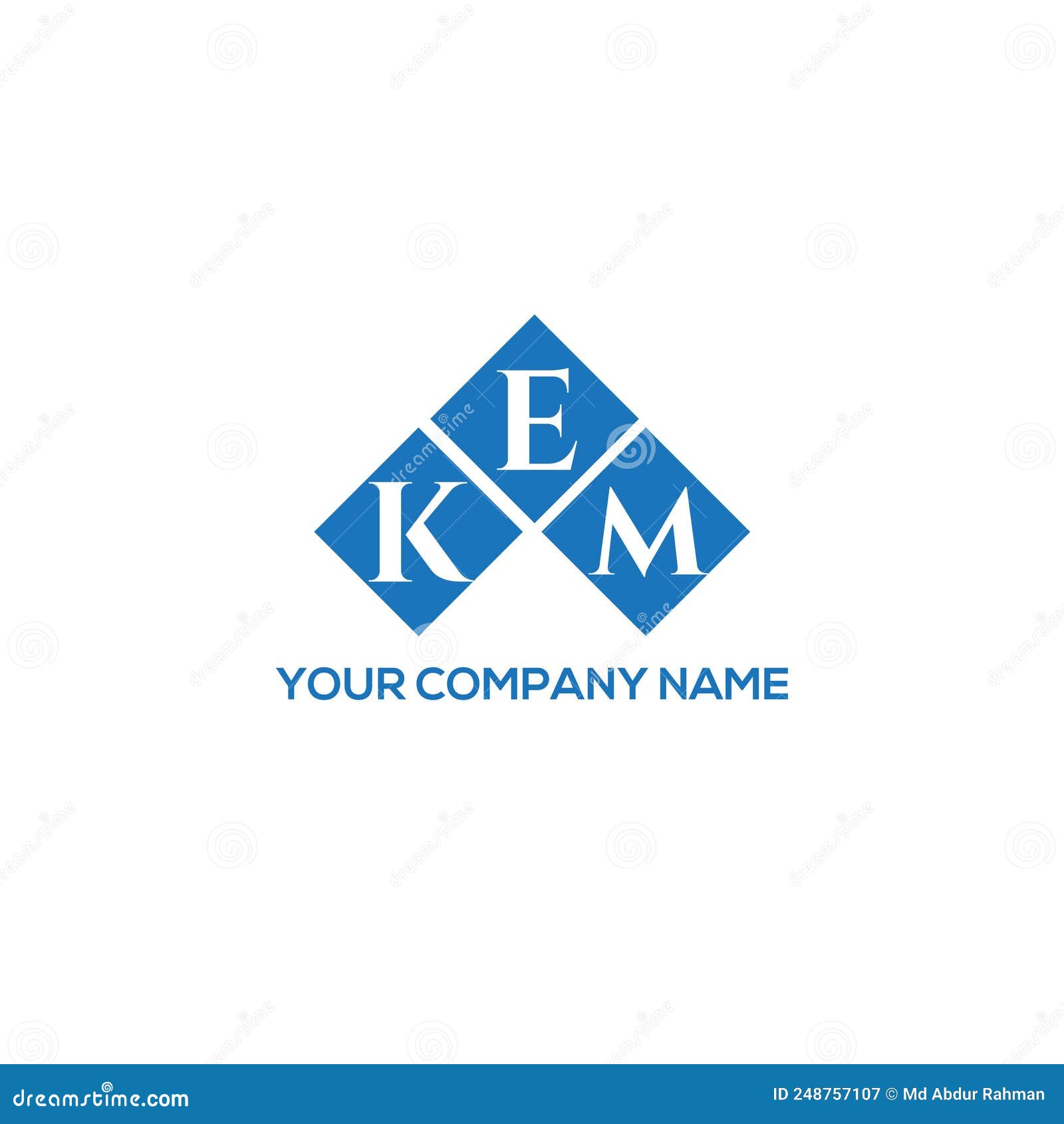KEM Letter Logo Design on BLACK Background. KEM Creative Initials ...