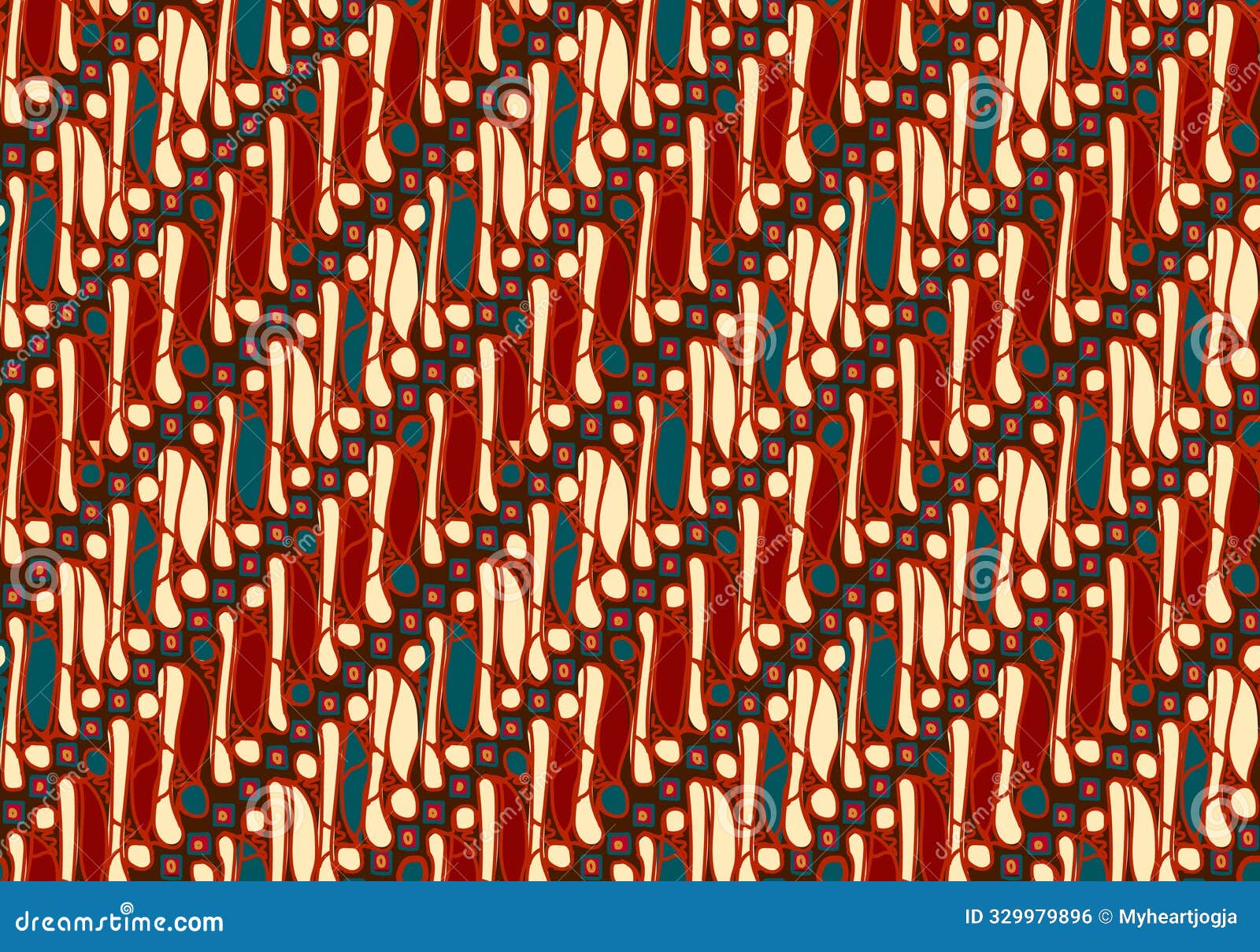 Modern Batik Parang Motif Pattern Stock Illustration - Illustration of ...