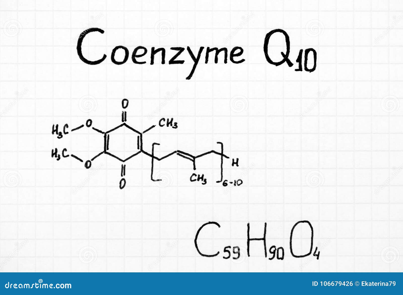 Kemisk Formel Av Coenzymen Q10 Arkivfoto - Bild av teckning, handskrift ...