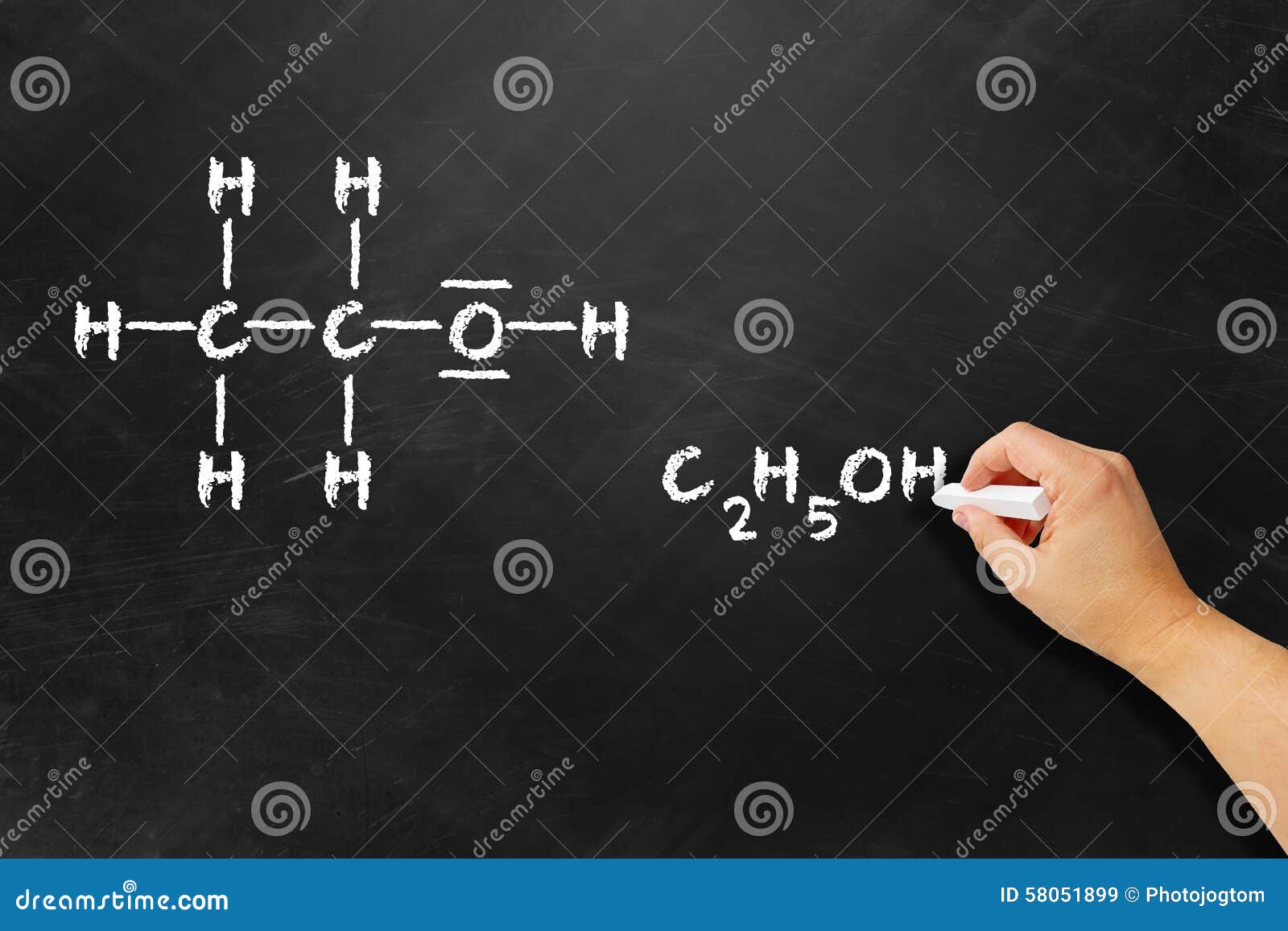 Kemisk Struktur Och Formel - Ethanol Fotografering för Bildbyråer ...