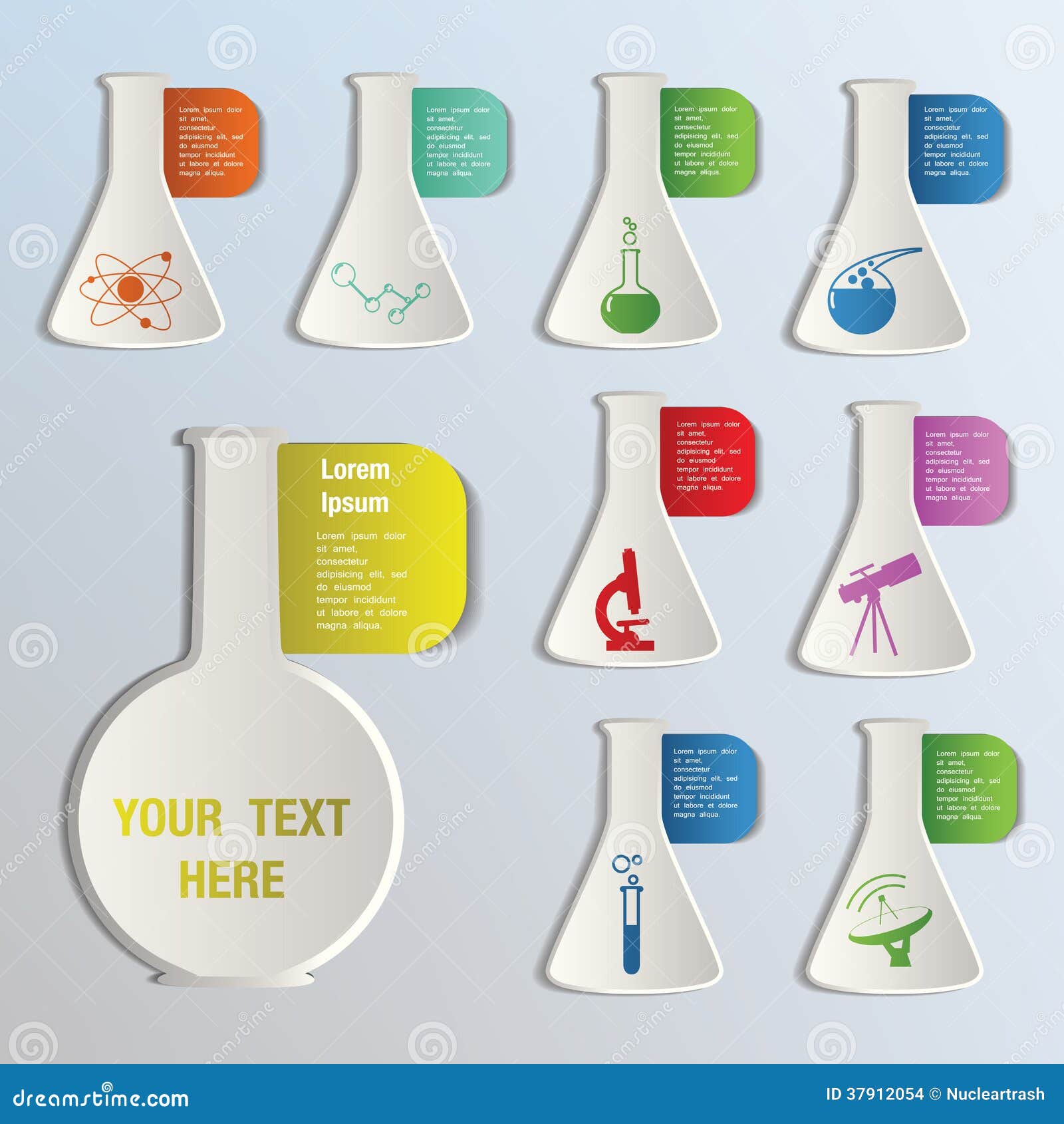 Kemiska symboler vektor illustrationer. Illustration av experimentera ...