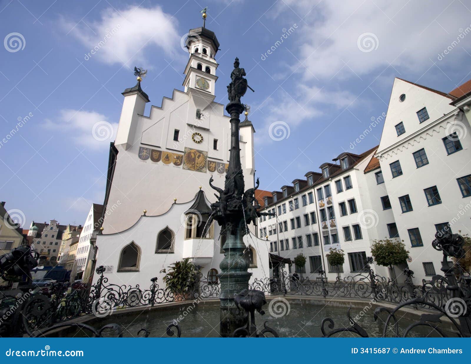 Kempten Old Town Hall Wide stock image. Image of germany - 3415687