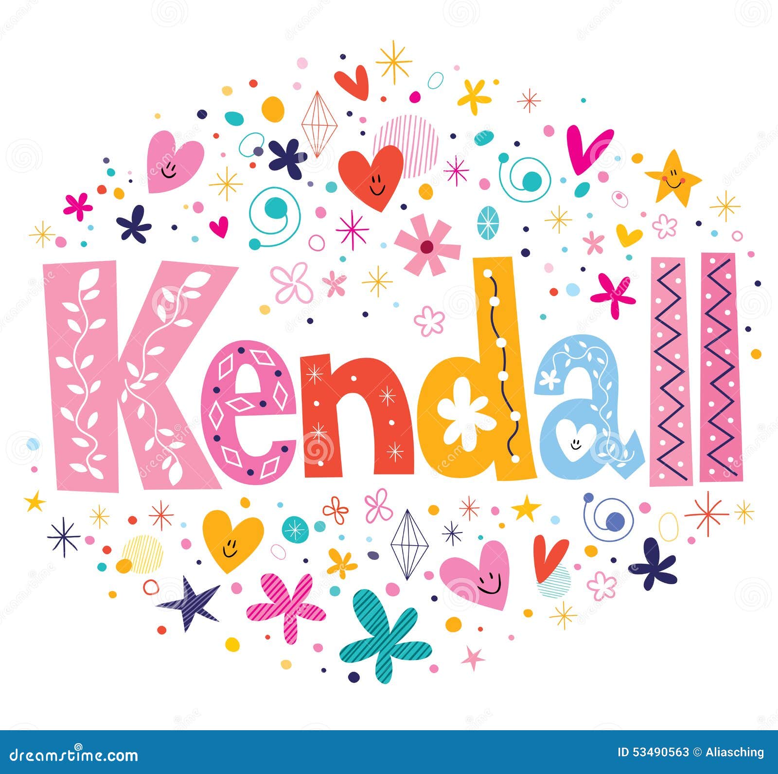 Female Name - Alexis. Lettering Design. Handwritten Typography. Cartoon ...