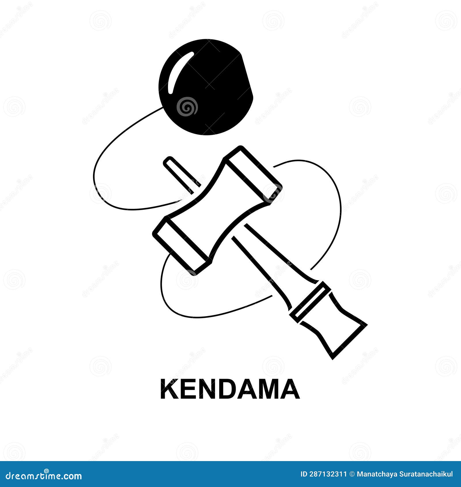 Kendama Icon Isolated on Background. Stock Illustration - Illustration ...