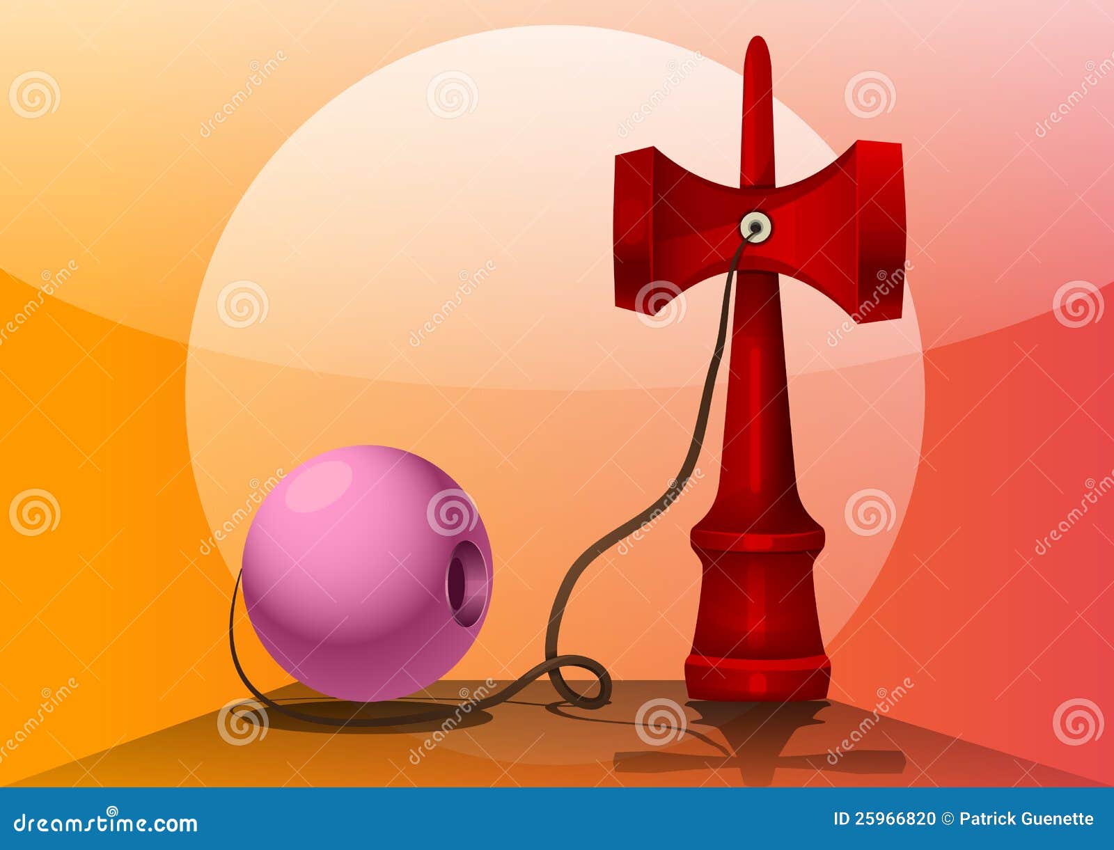 Kendama, illustration stock vector. Illustration of handle - 25966820