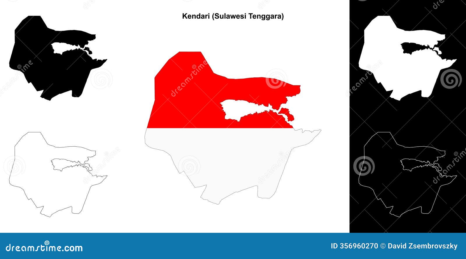 Kendari outline map stock illustration. Illustration of template ...