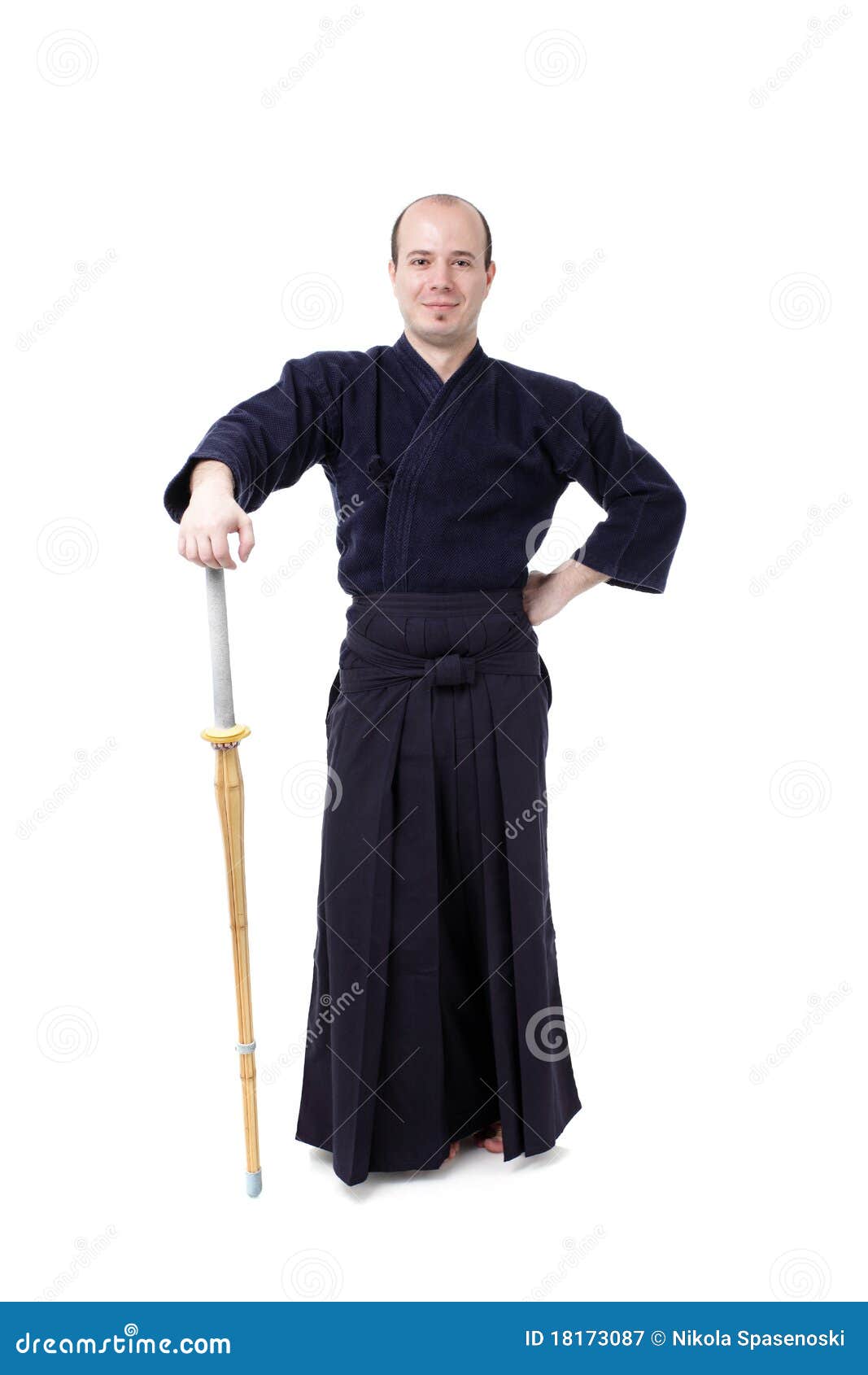 Kendo fighter stock image. Image of costume, samurai - 18173087