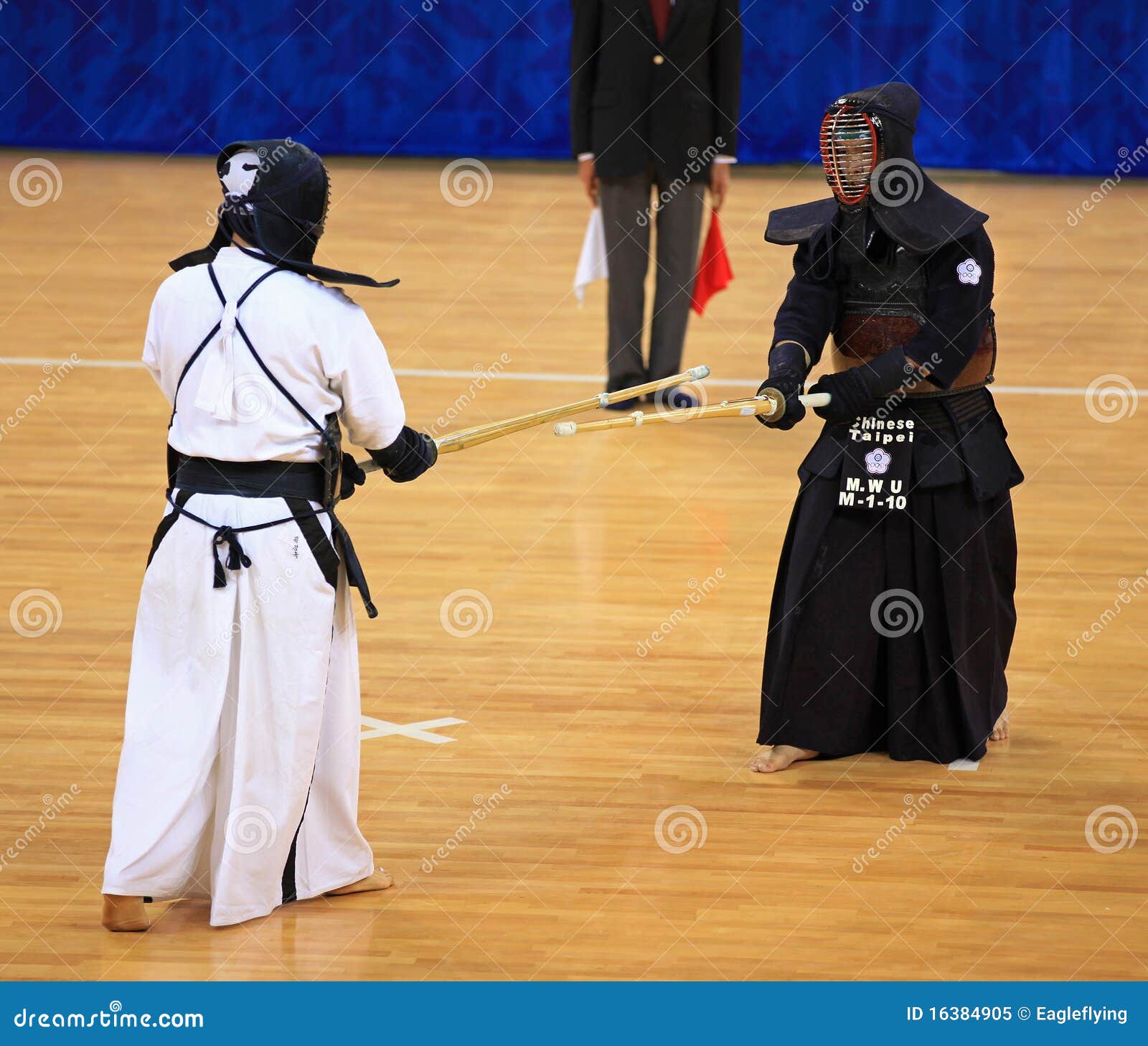 Kendo match editorial image. Image of bamboo, kendo, korean - 16384905