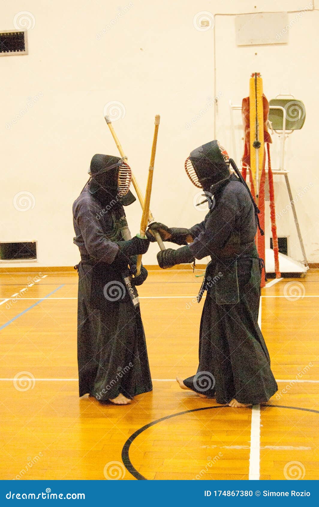 Kendo performance stock photo. Image of katana, people - 174867380