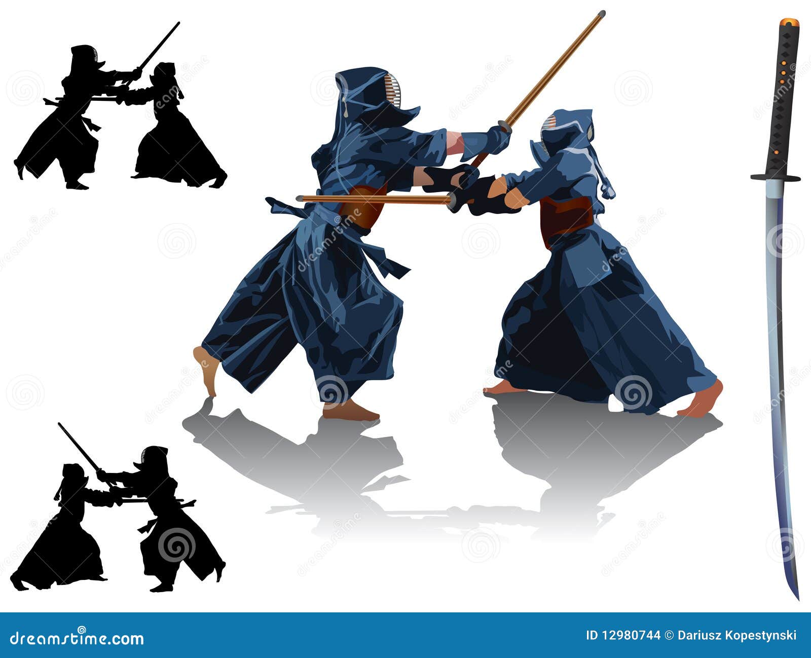 The Art Of Kendo Vector Illustration | CartoonDealer.com #81516154