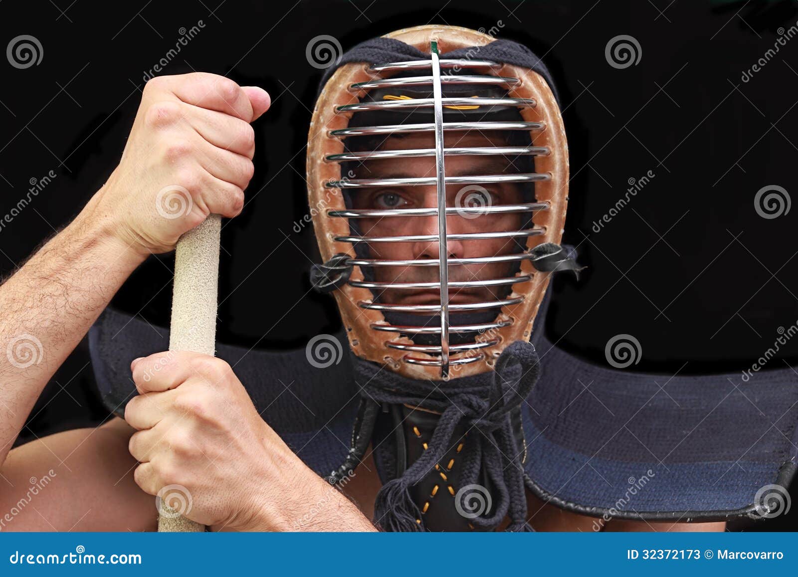 Kendoka stock image. Image of samurai, male, japan, black - 32372173